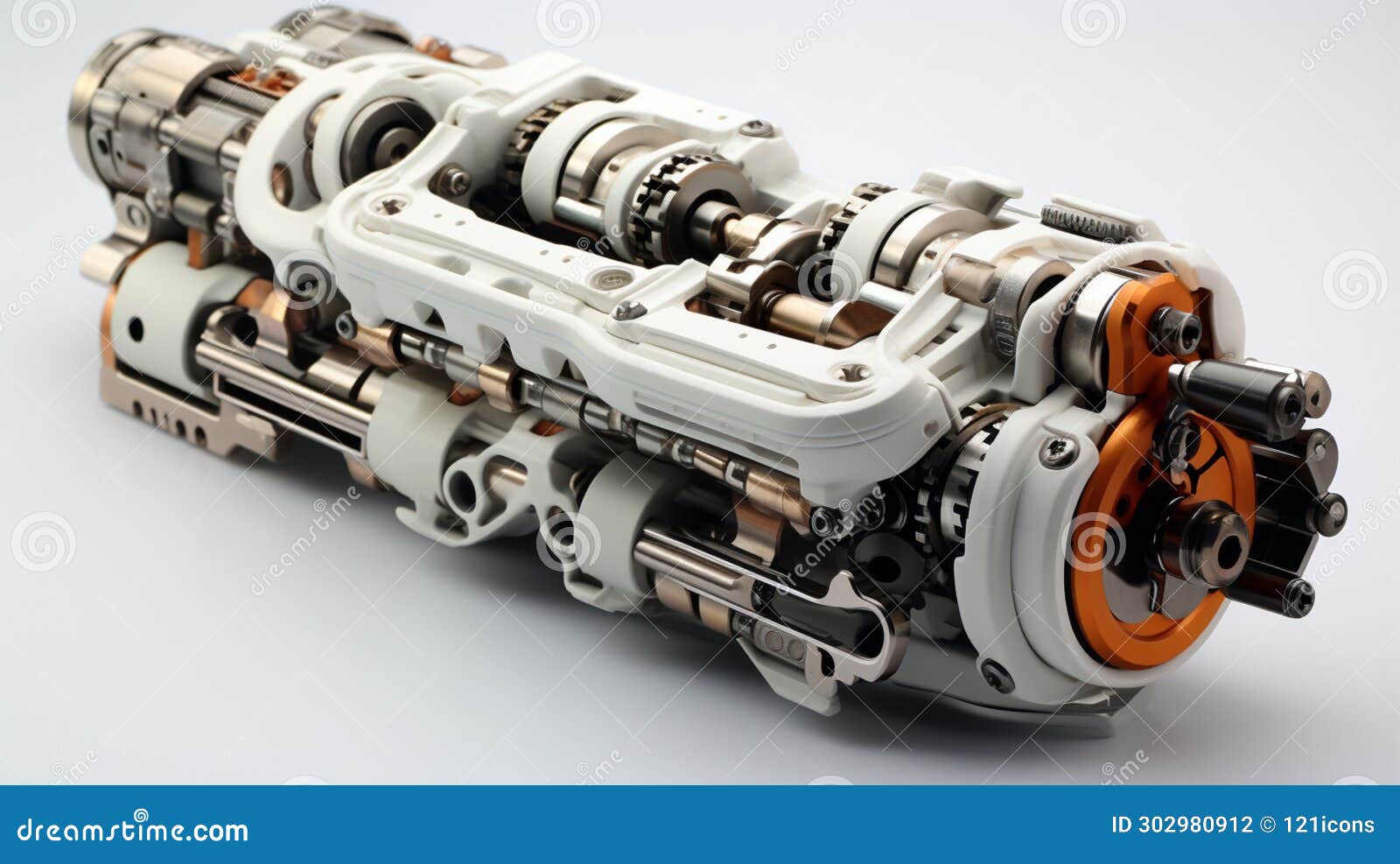 Mechanical Interlocks on White Background Stock Illustration ...