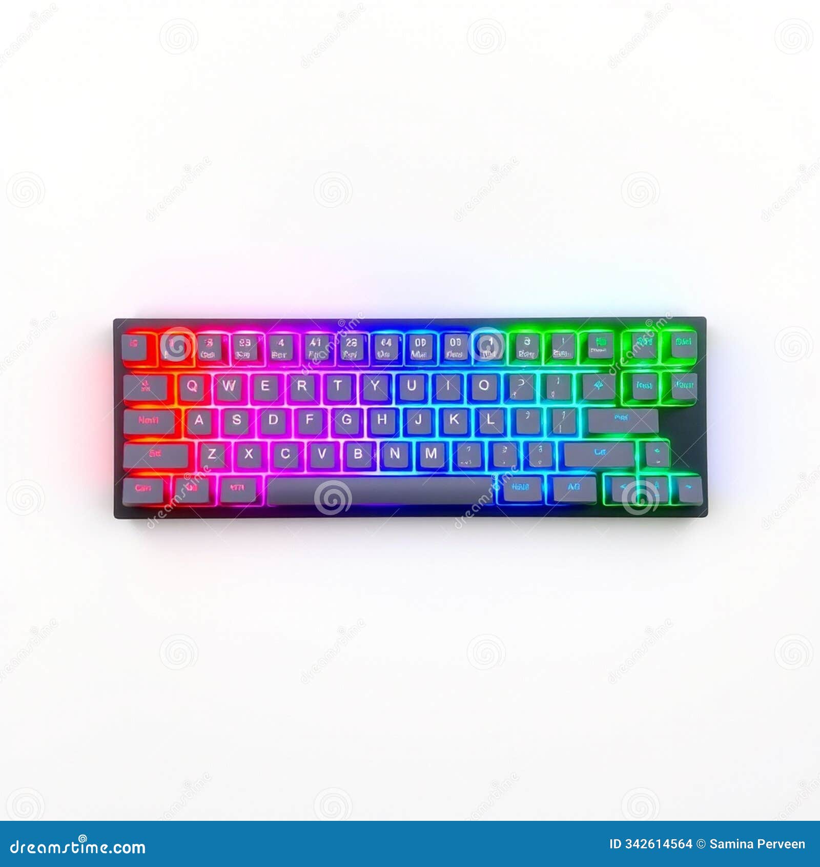 A Mechanical Keyboard with RGB Backlighting, Showcasing Customizable ...