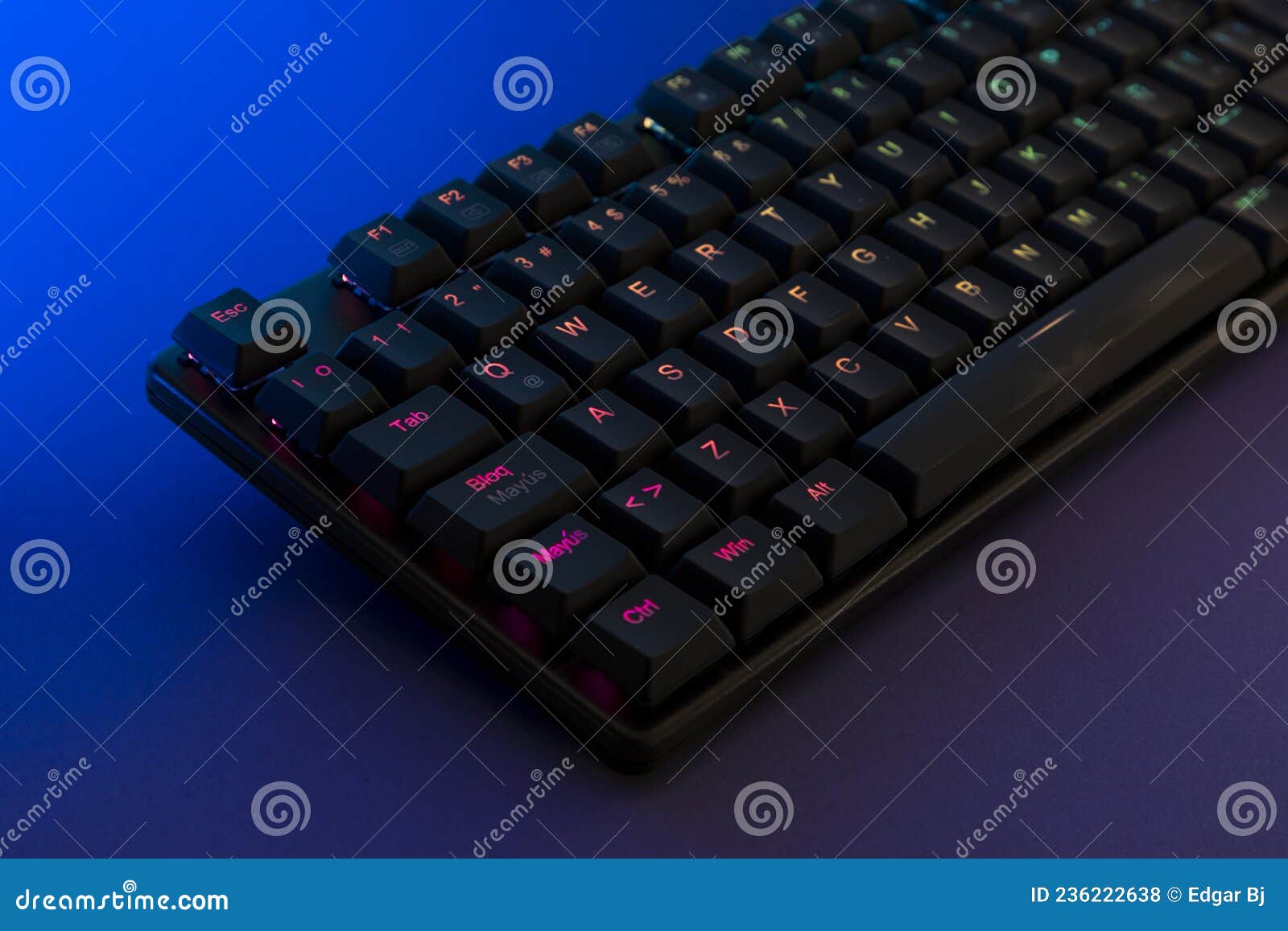 Mechanical Keyboard with Rgb Lighting Stock Photo - Image of plastic ...