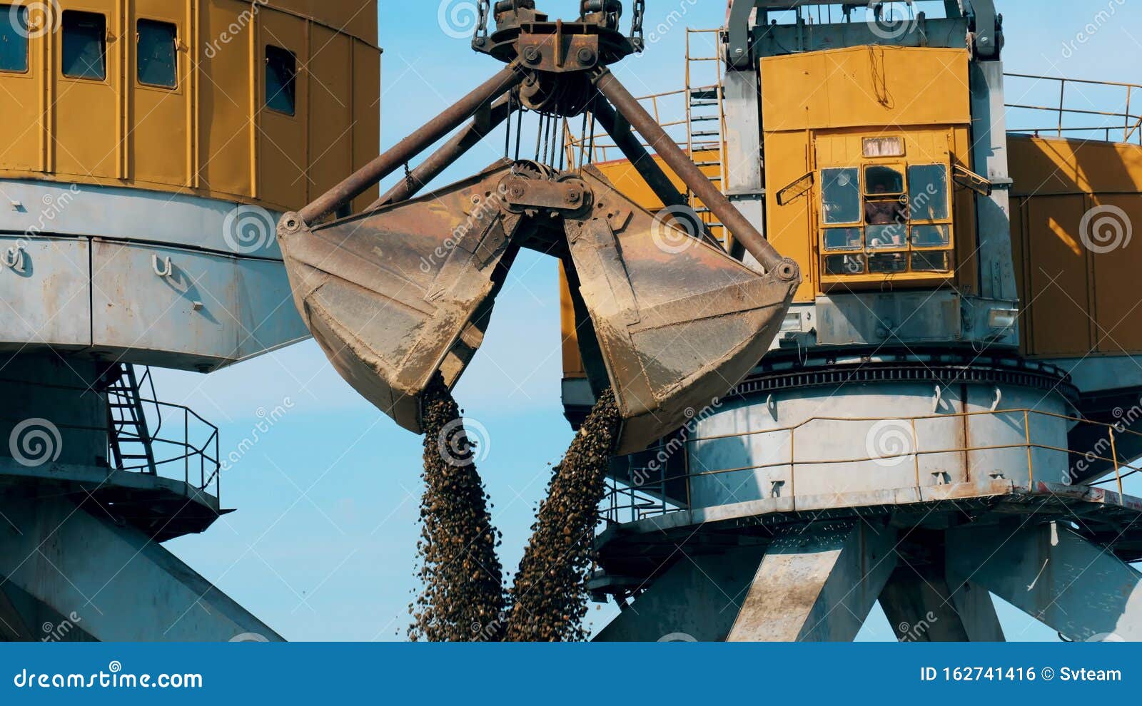 Mechanical Loader is Dropping Rubble from Its Bucket Stock Footage ...