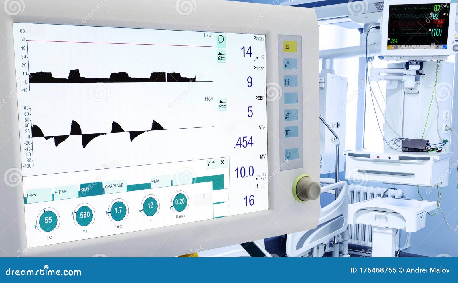 Mechanical Lung Ventilation in ICU Stock Video - Video of care ...