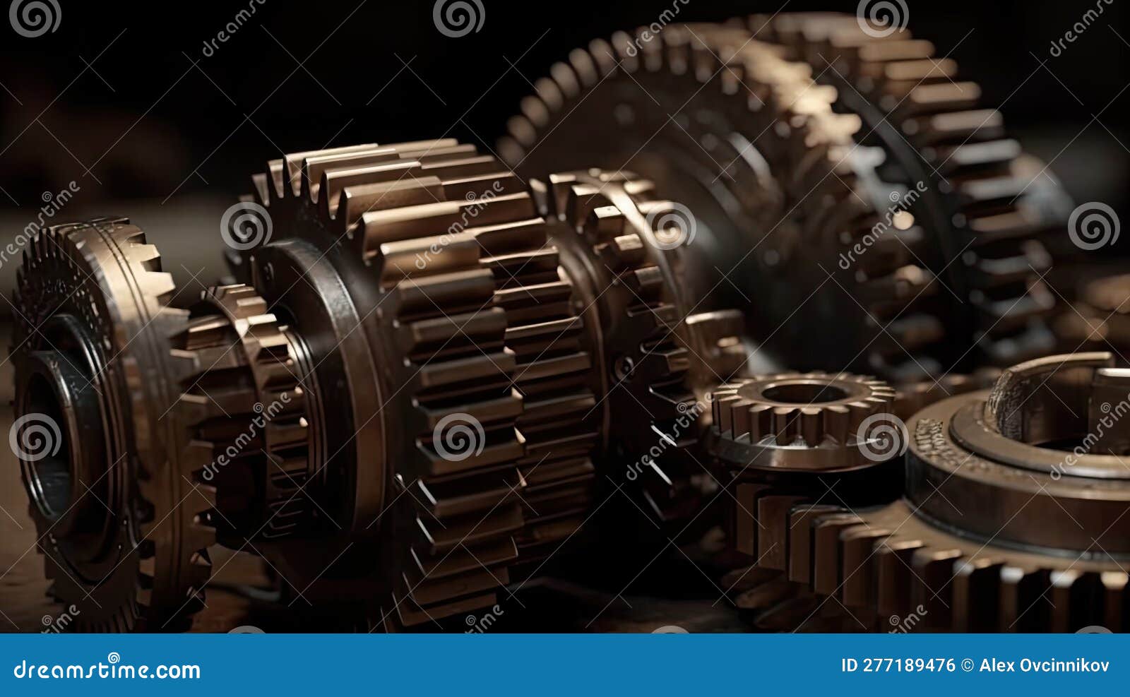 Mechanical Marvel: Close-Up of Engine Gears. Perfect for Industrial ...