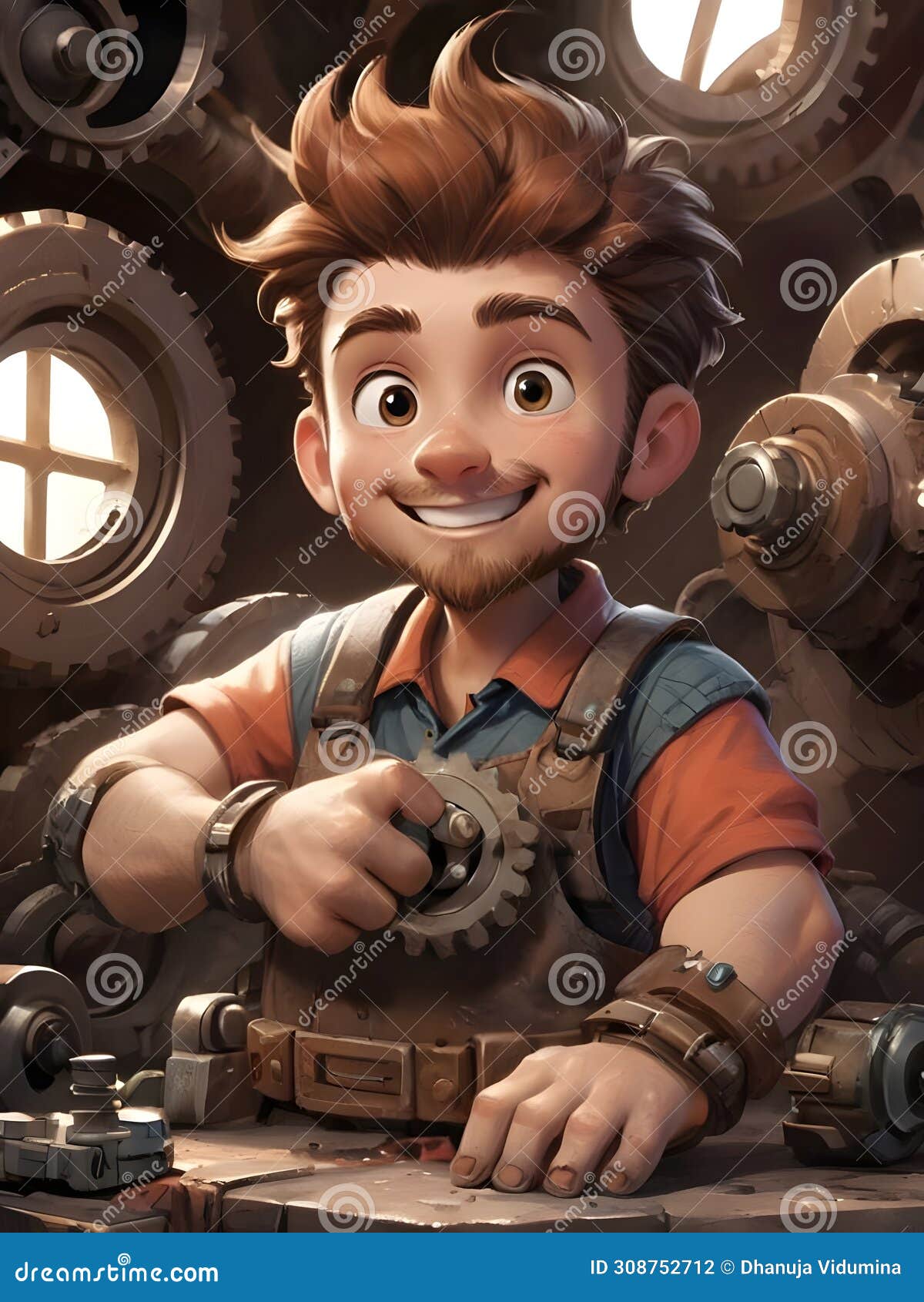 Rusty, the Mechanical Marvel Stock Illustration - Illustration of ...