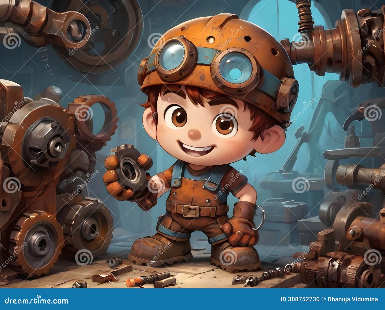 Rusty, the Mechanical Marvel Stock Illustration - Illustration of ...