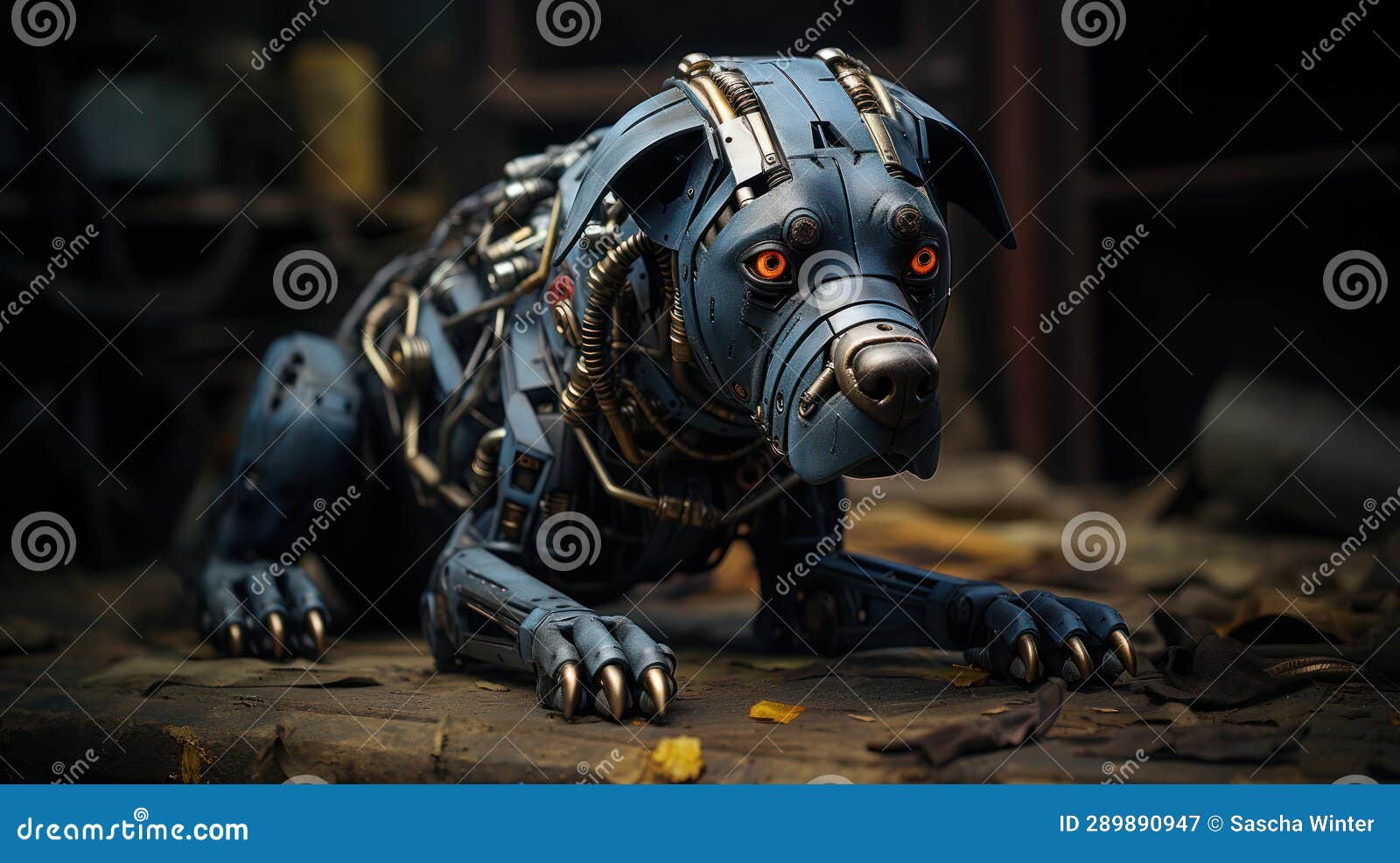 Mechanical Marvel: the Robotic Dog Companion Stock Image - Image of ...