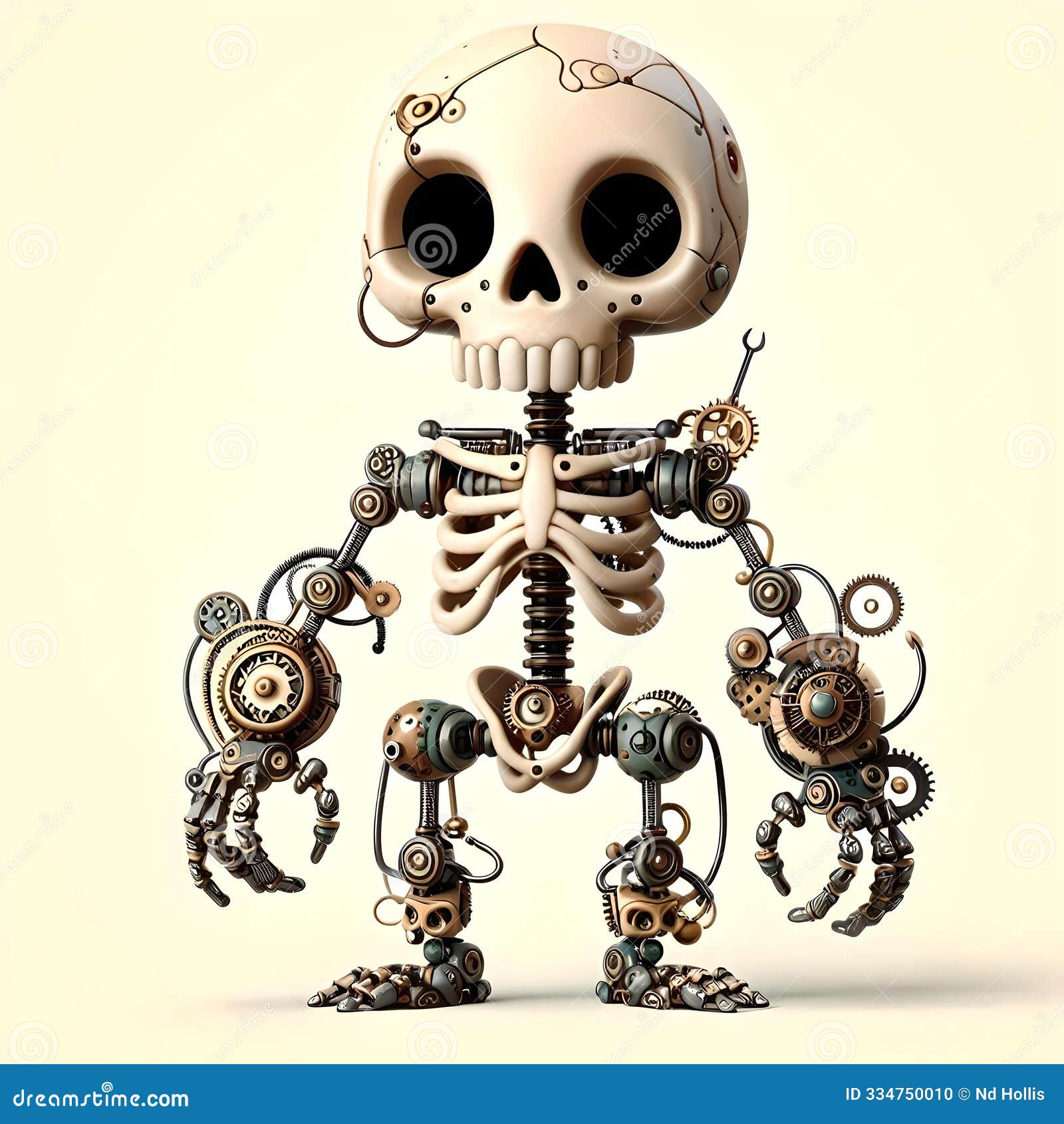 Mechanical Marvel. the Steampunk Skeleton Stock Illustration ...