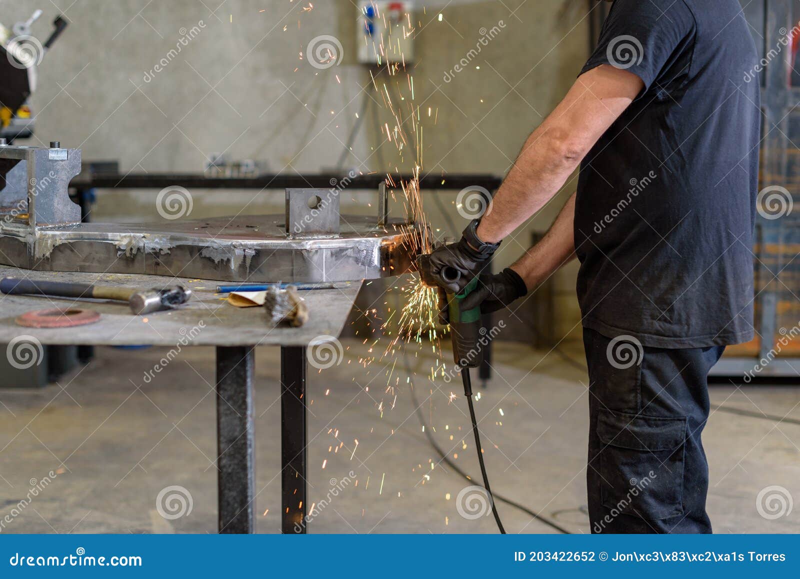 Mechanical Metal Worker in Workshop Stock Photo - Image of machine ...