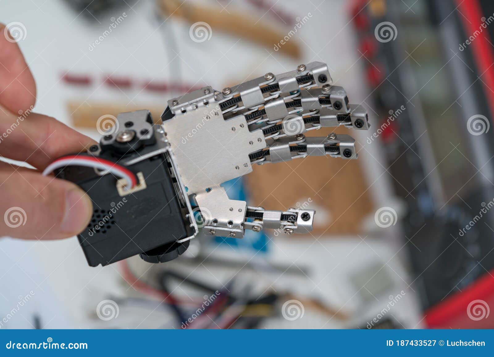 Mechanical Model of Human Palm. Robot Arm Stock Image - Image of ...