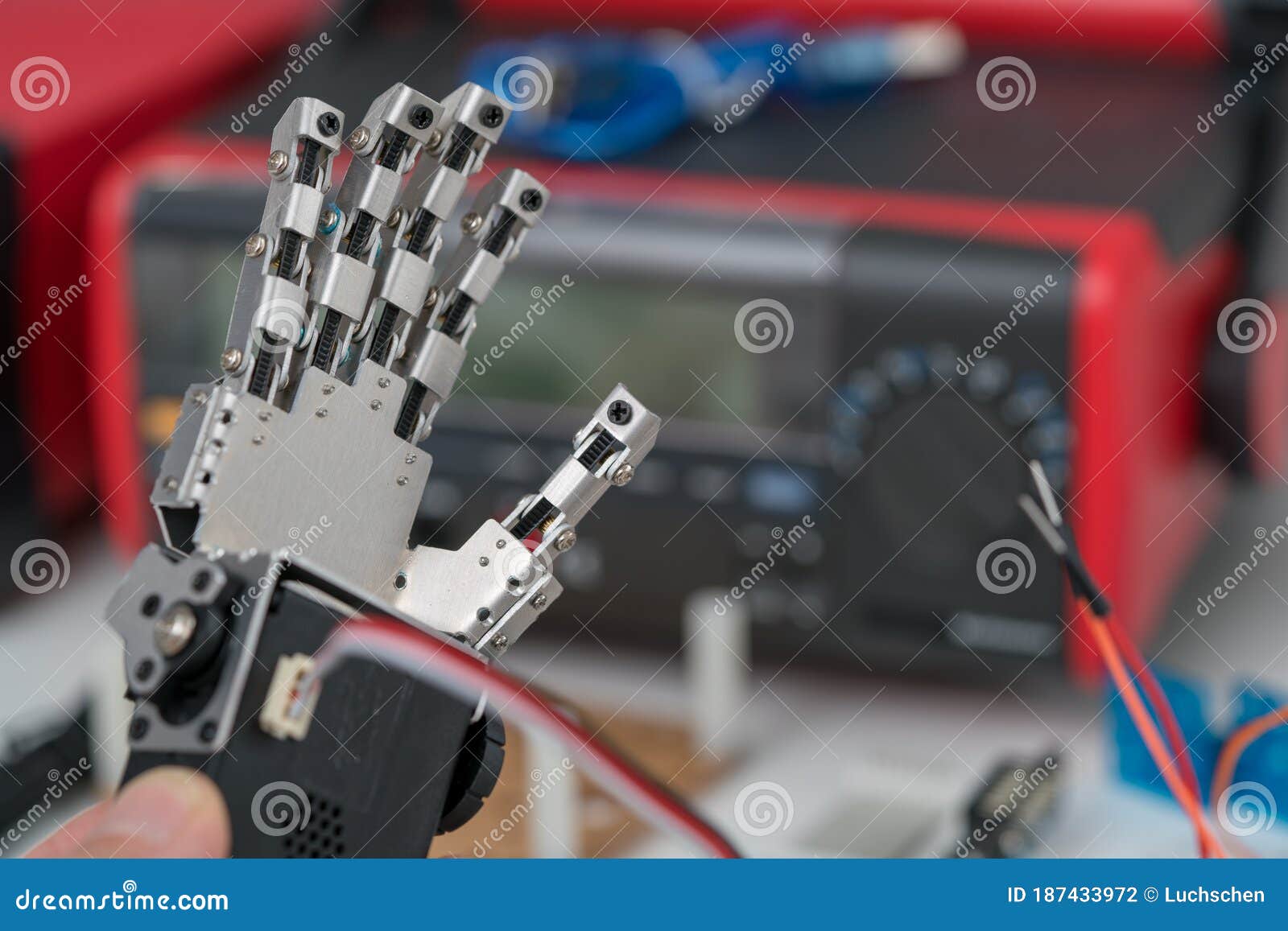 Mechanical Model of Human Palm. Robot Arm Stock Photo - Image of person ...