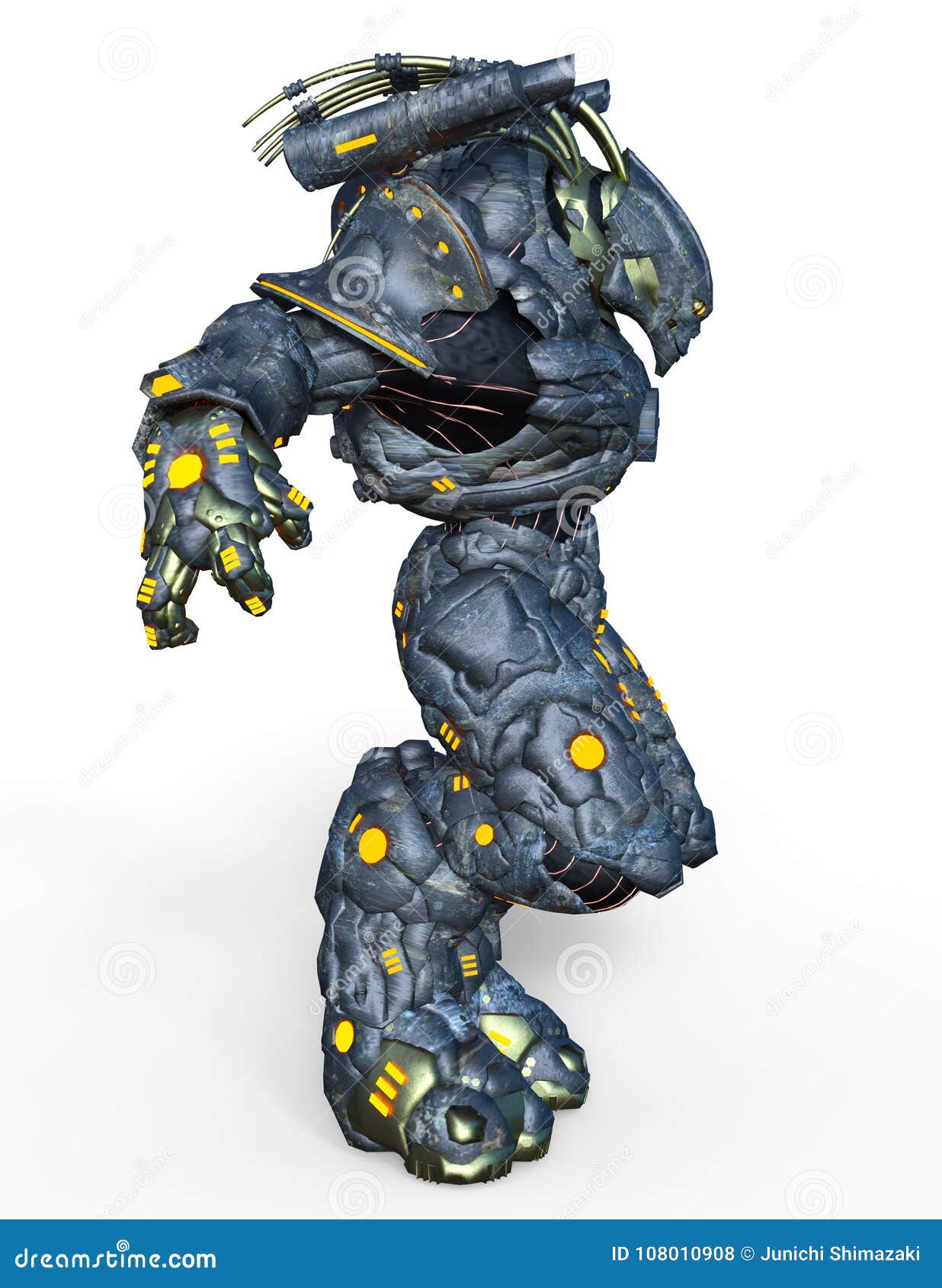 Mechanical monster stock illustration. Illustration of technology ...