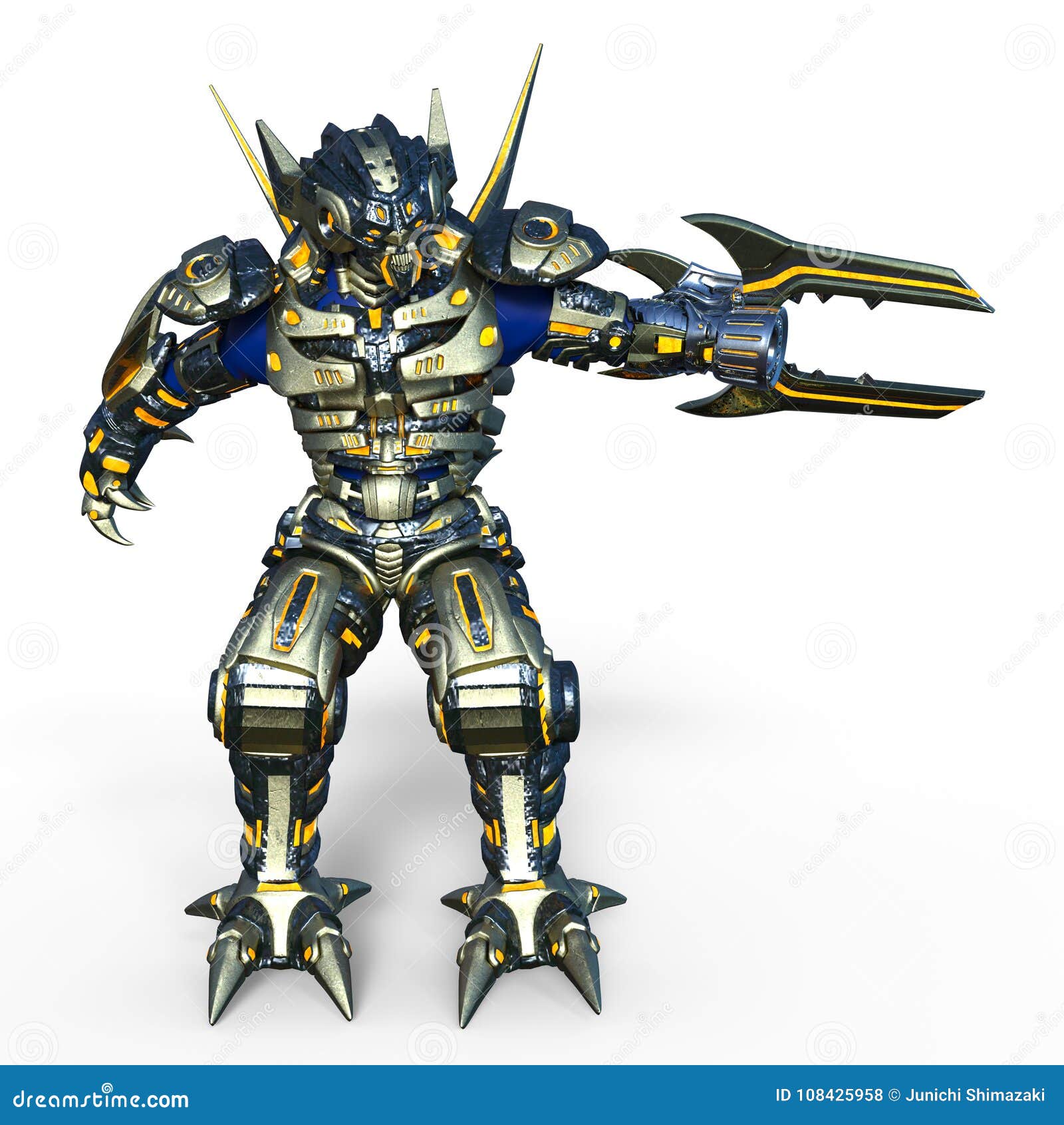 Mechanical monster stock illustration. Illustration of metallic - 108425958