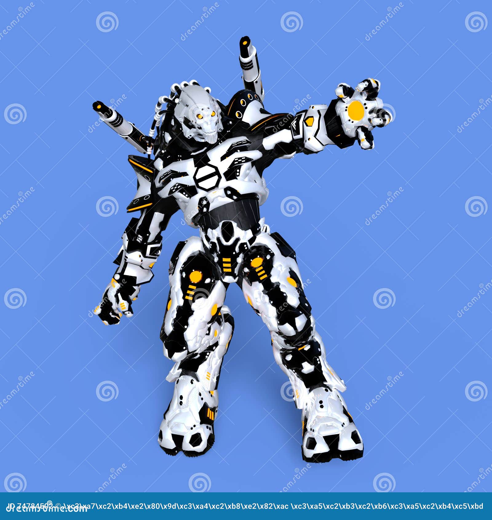 Mechanical monster stock illustration. Illustration of robot - 74784502