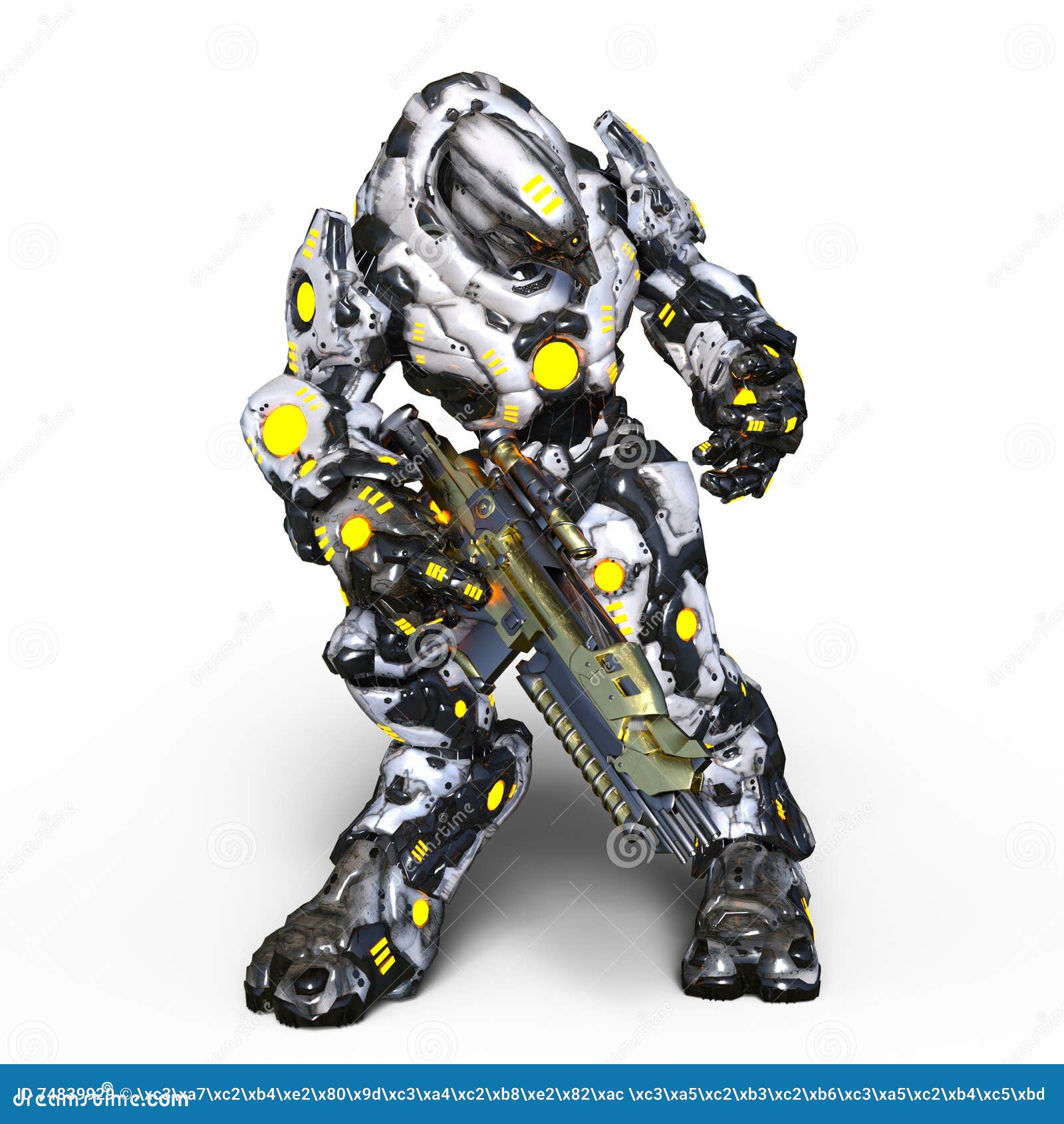 Mechanical monster stock illustration. Illustration of metallic - 74839929