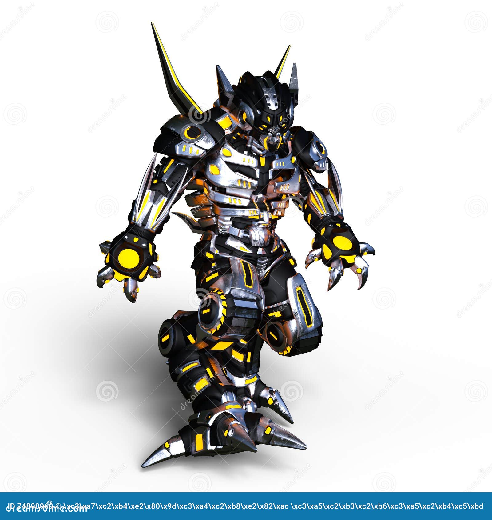 Mechanical monster stock illustration. Illustration of monster - 74890969