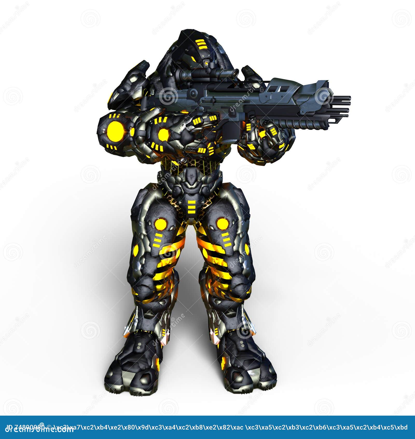 Mechanical monster stock illustration. Illustration of metallic - 74890980