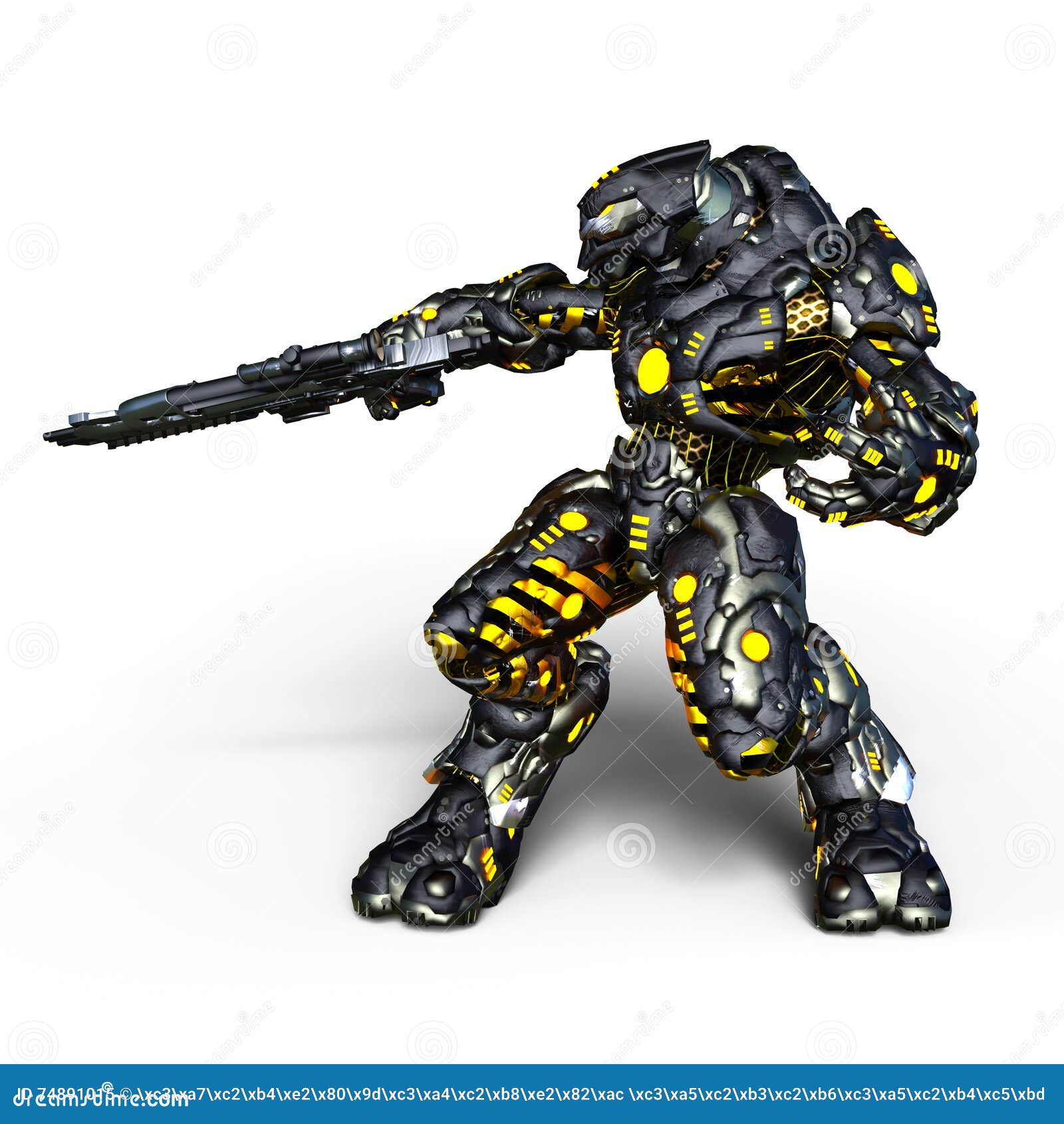 Mechanical monster stock illustration. Illustration of weapon - 74891015