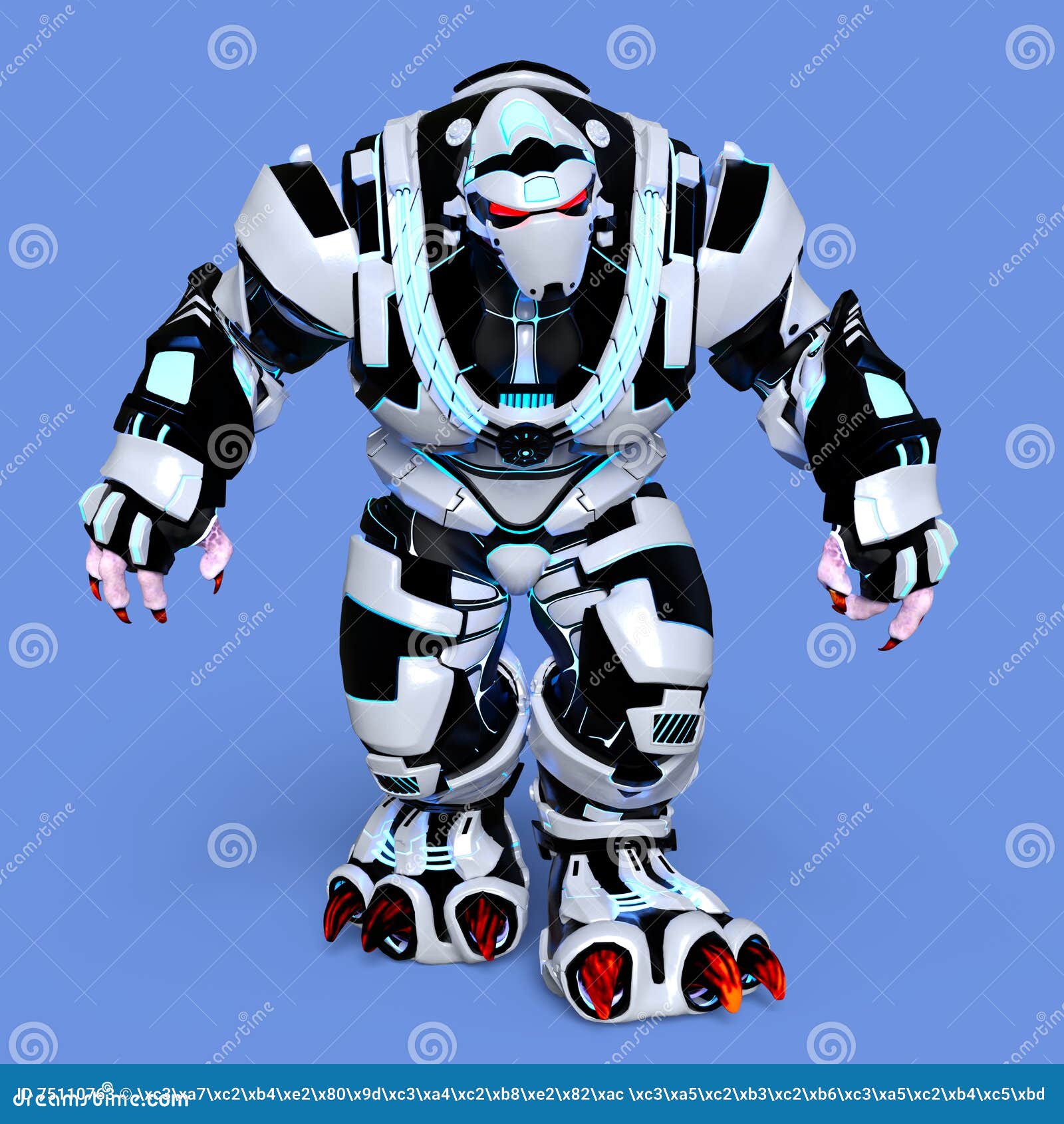 Mechanical monster stock illustration. Illustration of monster - 75110763