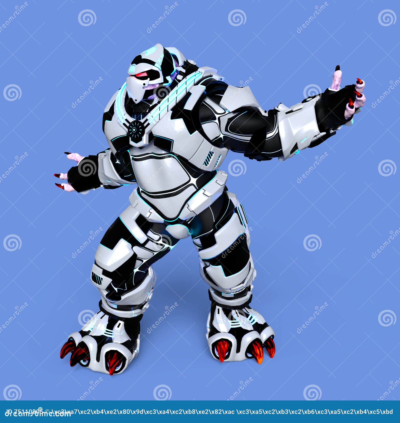 Mechanical monster stock illustration. Illustration of monster - 75110805