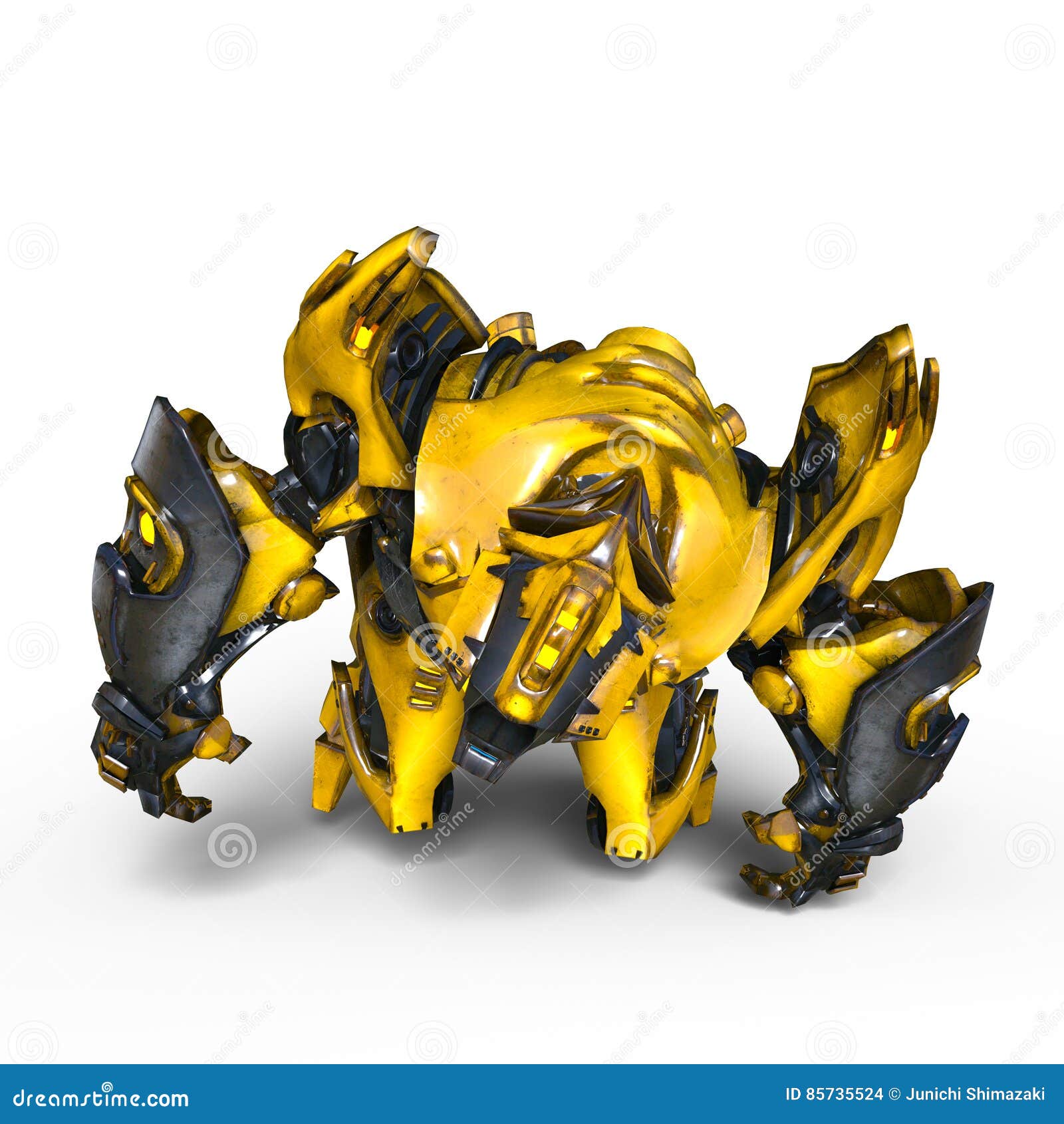 Mechanical monster stock illustration. Illustration of machine - 85735524