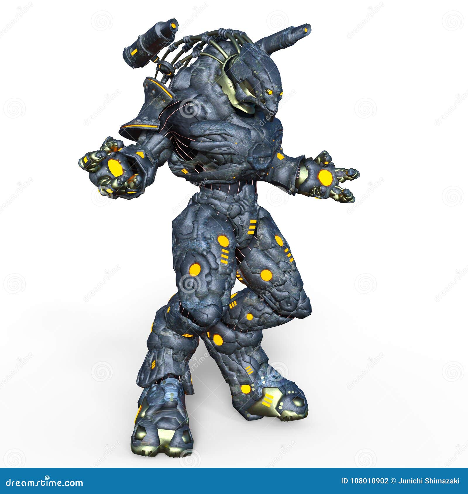 Mechanical monster stock illustration. Illustration of metallic - 108010902
