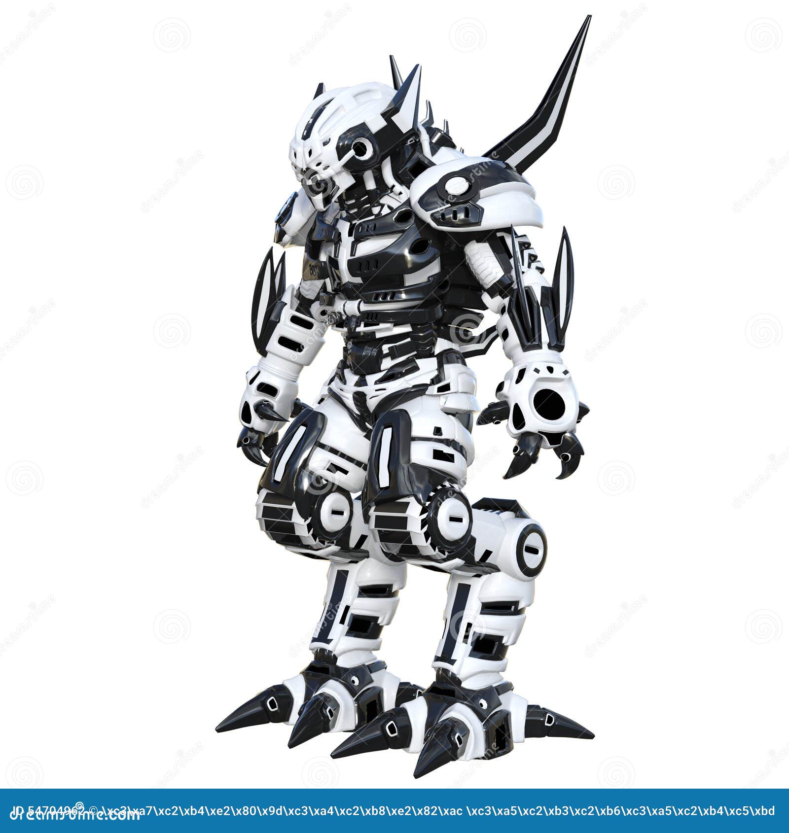 Mechanical monster stock illustration. Illustration of white - 54704962