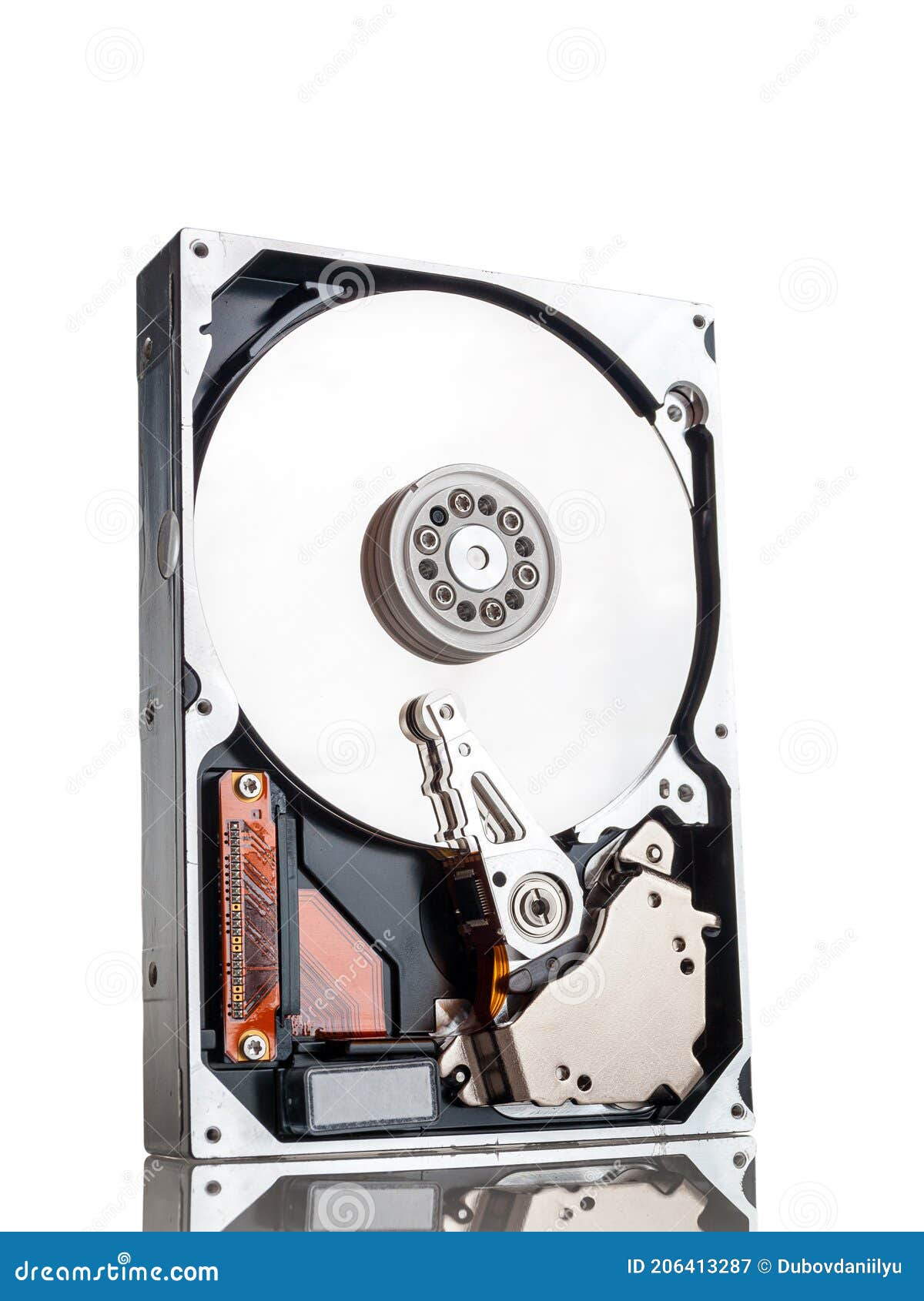 Mechanical Movable Hard Disk, With Magnetic Head In Disassembled State ...