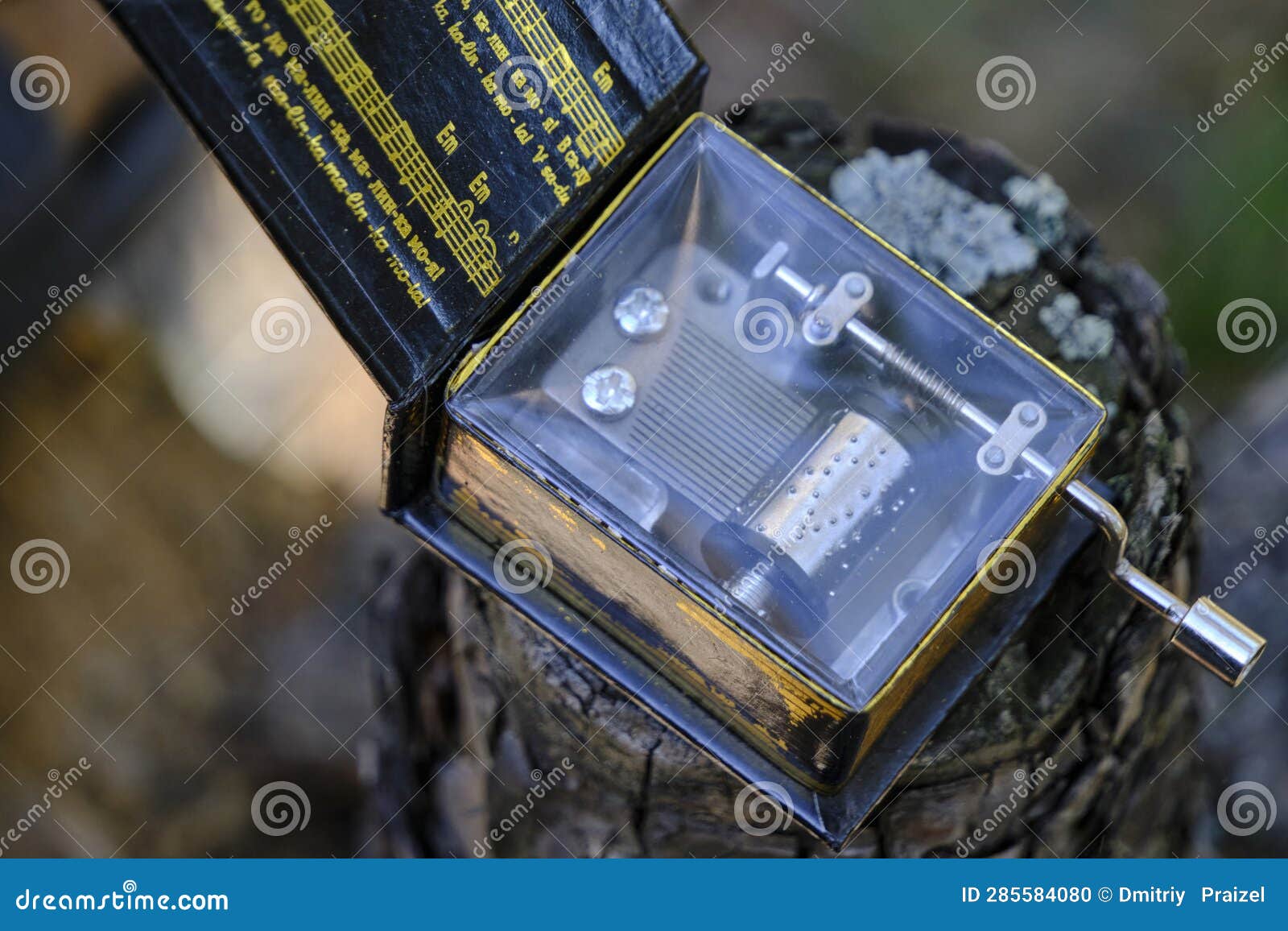 Mechanical Music Box, Closeup Mechanism. Stock Photo - Image of sound ...