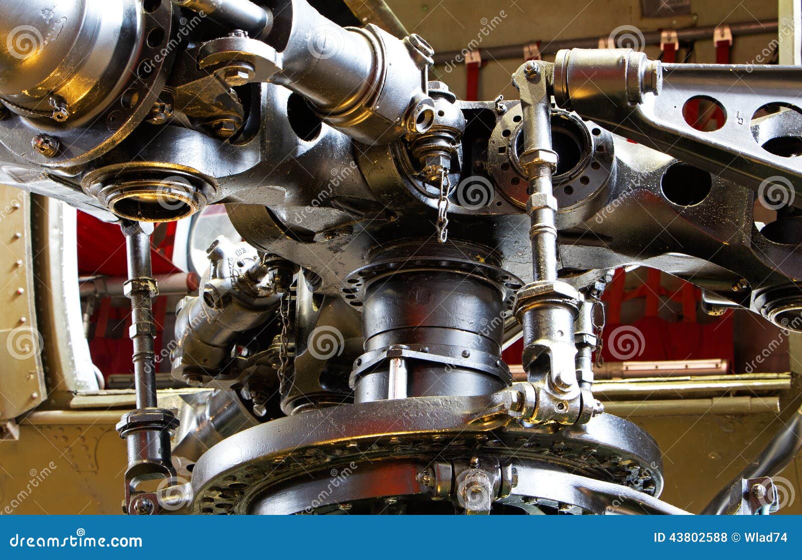The Mechanical Parts of a Helicopter Propeller Stock Photo - Image of ...