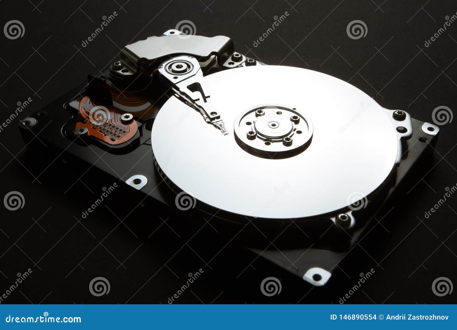 The Mechanical Parts of the Server`s Hard Drive, Data Encryption Stock ...