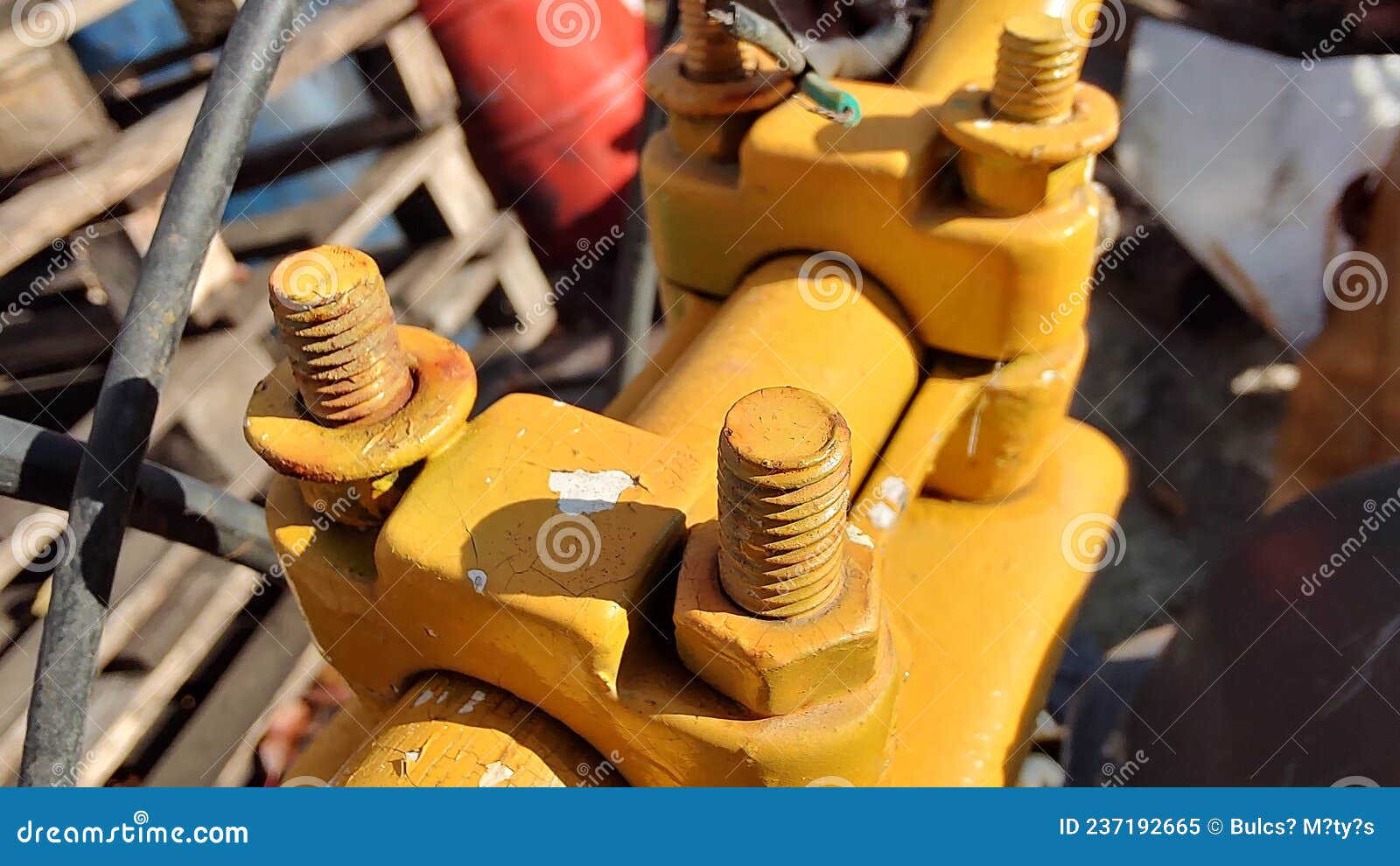 Mechanical Parts on the Yard Stock Image - Image of baking, carving ...