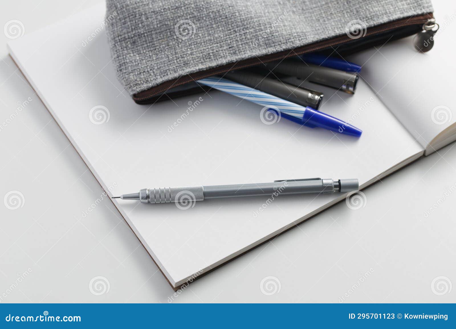 Mechanical Pencil and Notebook Stock Image - Image of learning, notes ...