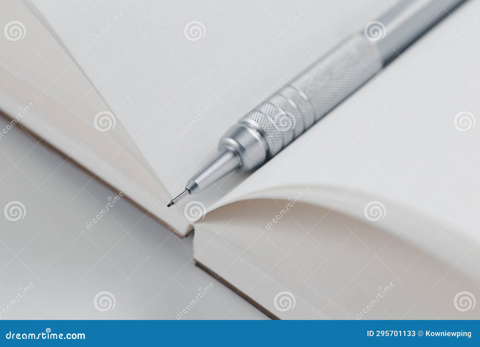 Mechanical Pencil and Notebook Stock Image - Image of tools, grey ...
