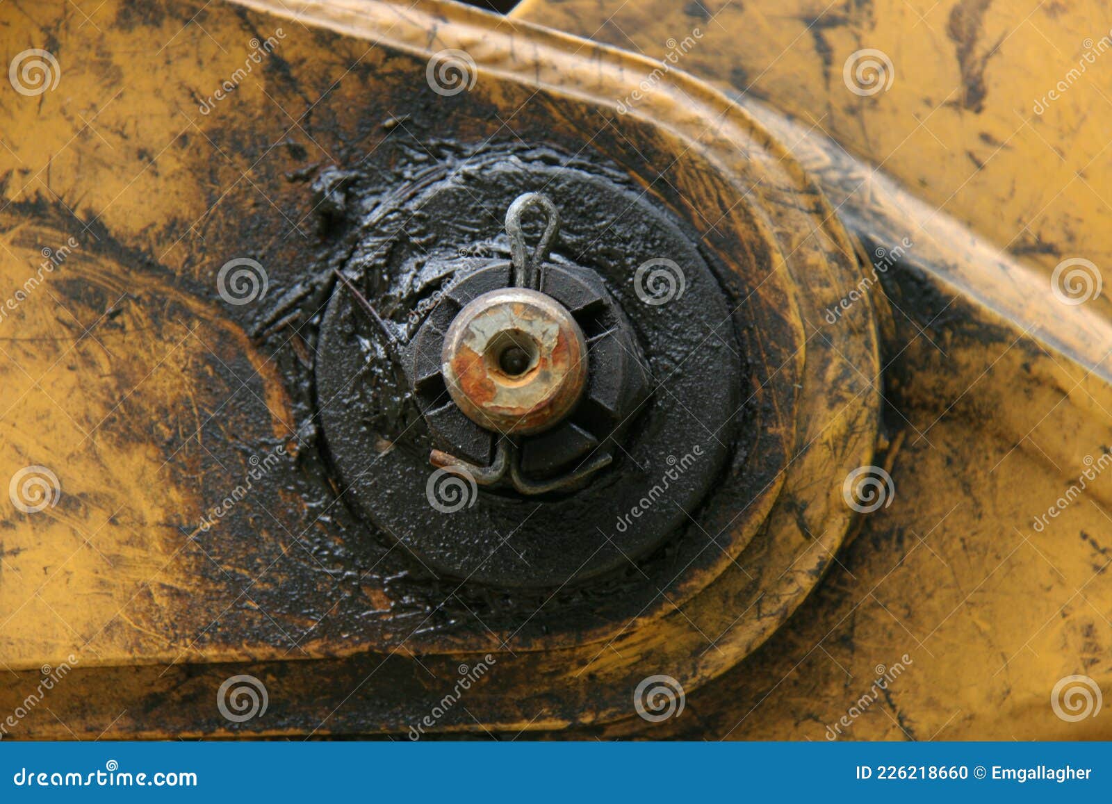 Mechanical Pivot with Cotter Pin and Grease Stock Photo - Image of ...