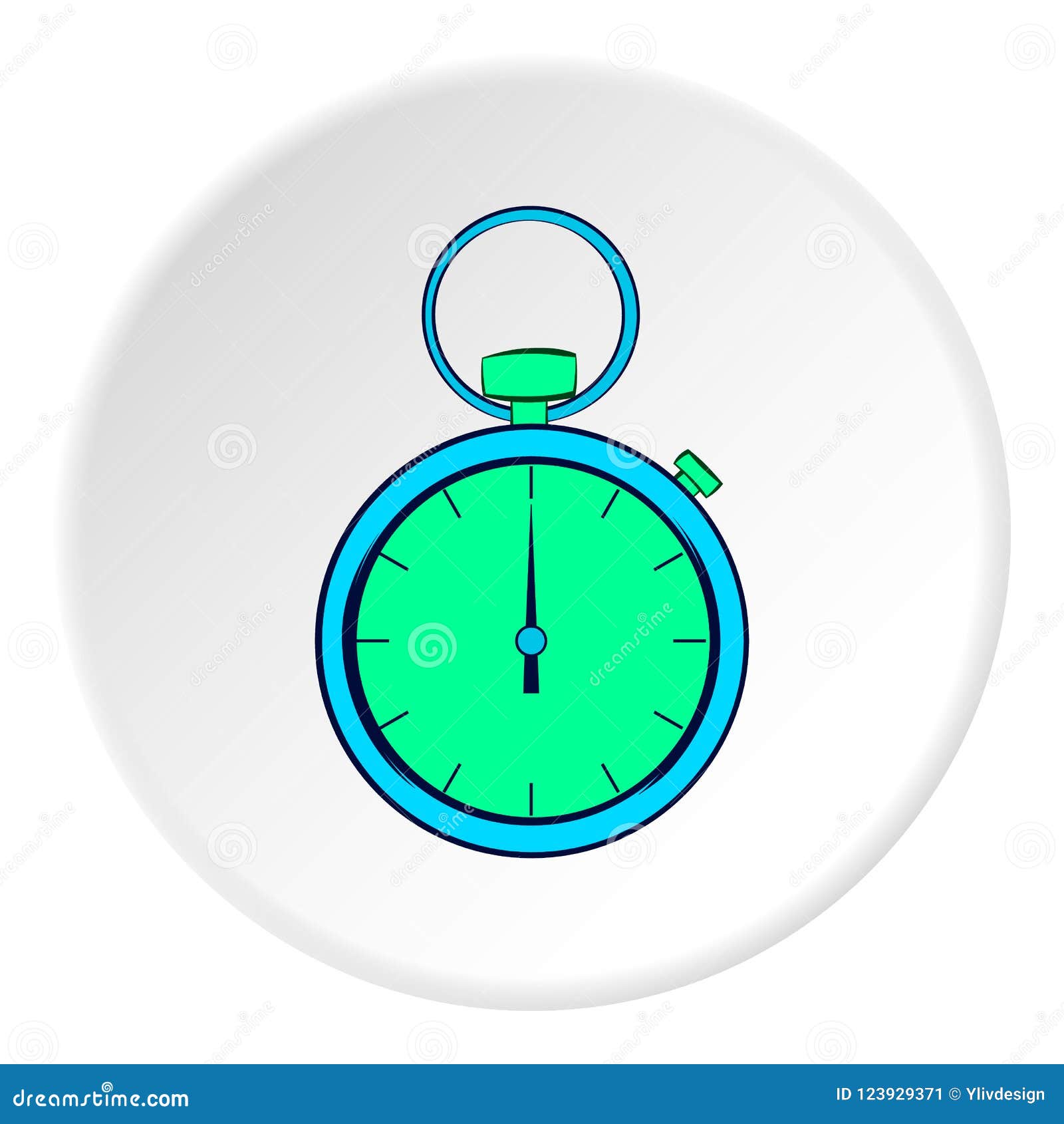 Mechanical Pocket Watch Icon, Cartoon Style Stock Illustration ... Mechanical Pocket Watch Icon, Cartoon Style Stock Illustration ...