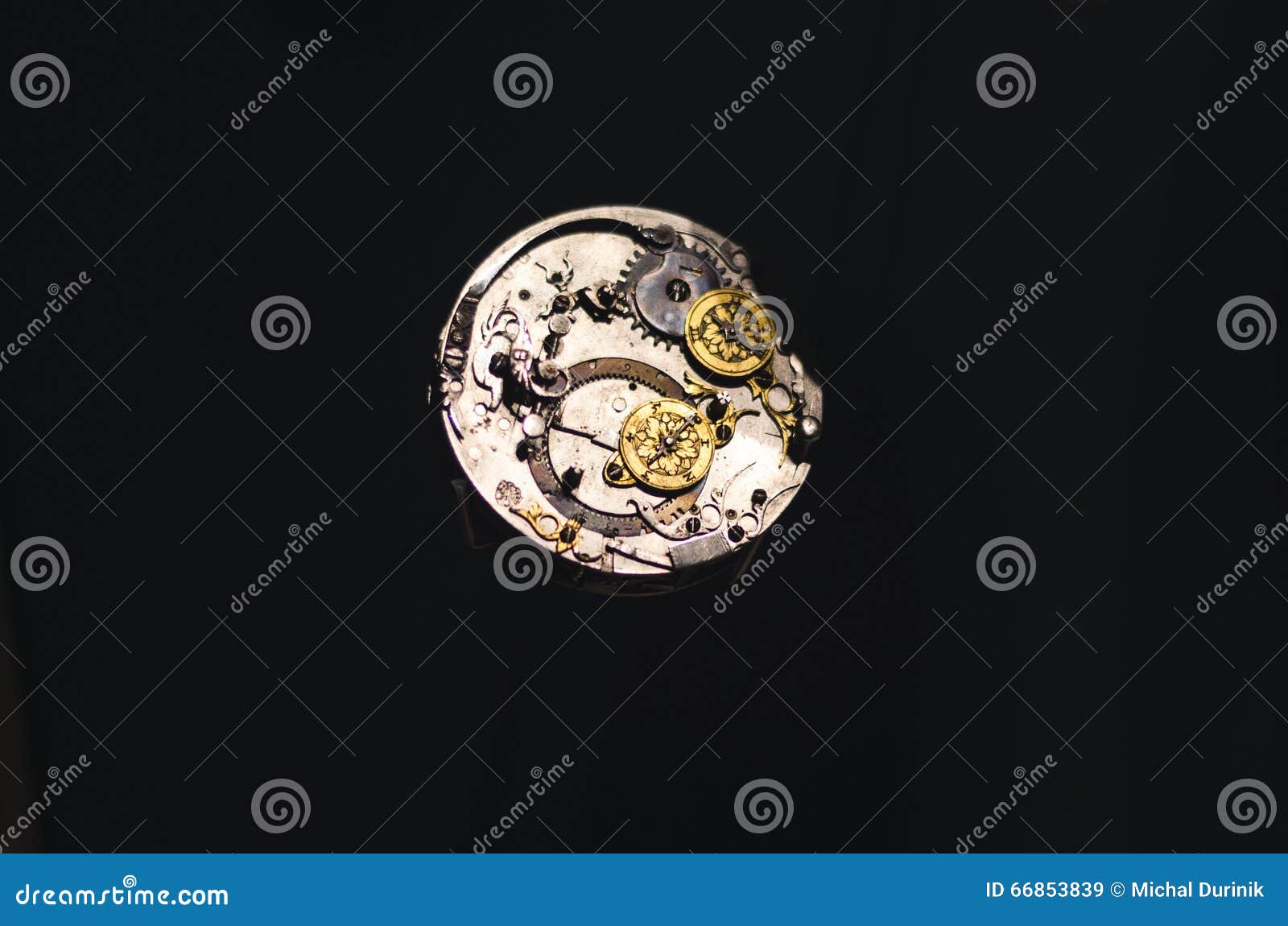 Mechanical Pocket Watch Movement Stock Image - Image of steel, clock ...