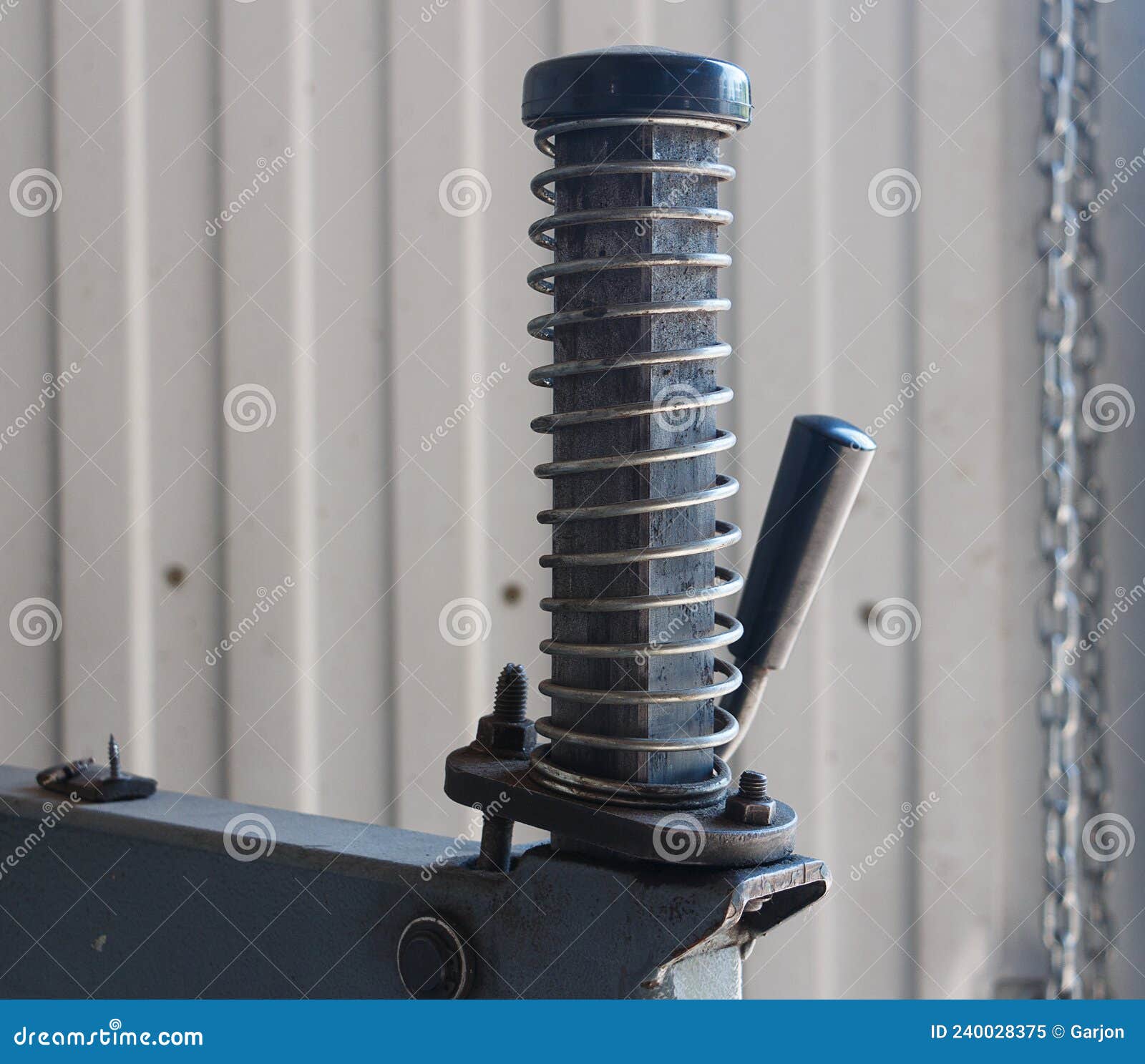 Mechanism with Spring, Handle, Shock Absorber Stock Image - Image of ...