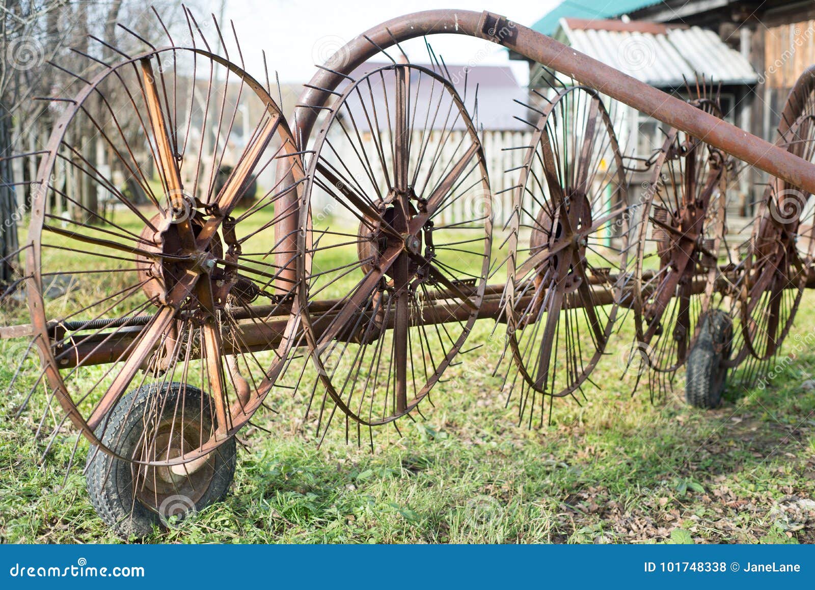 Mechanical rake stock photo. Image of wheel, mechanical - 101748338