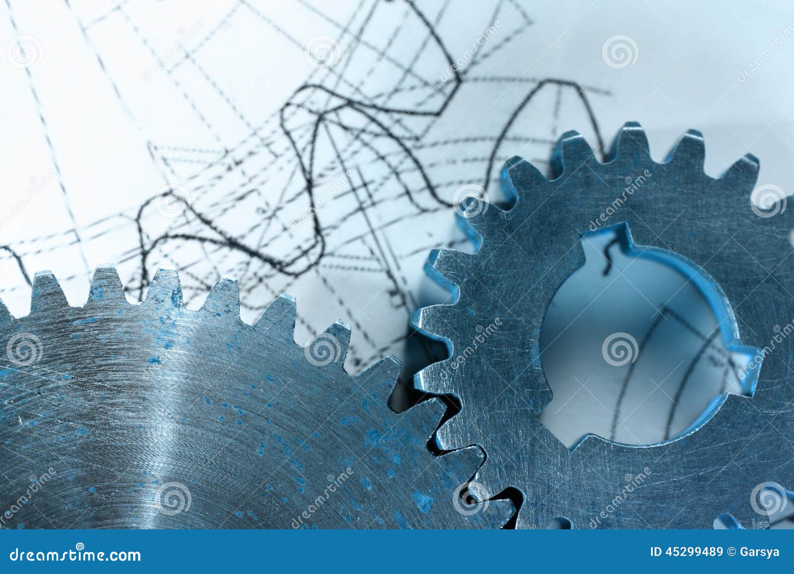 Mechanical Ratchets and Drafting Stock Image - Image of metal ...