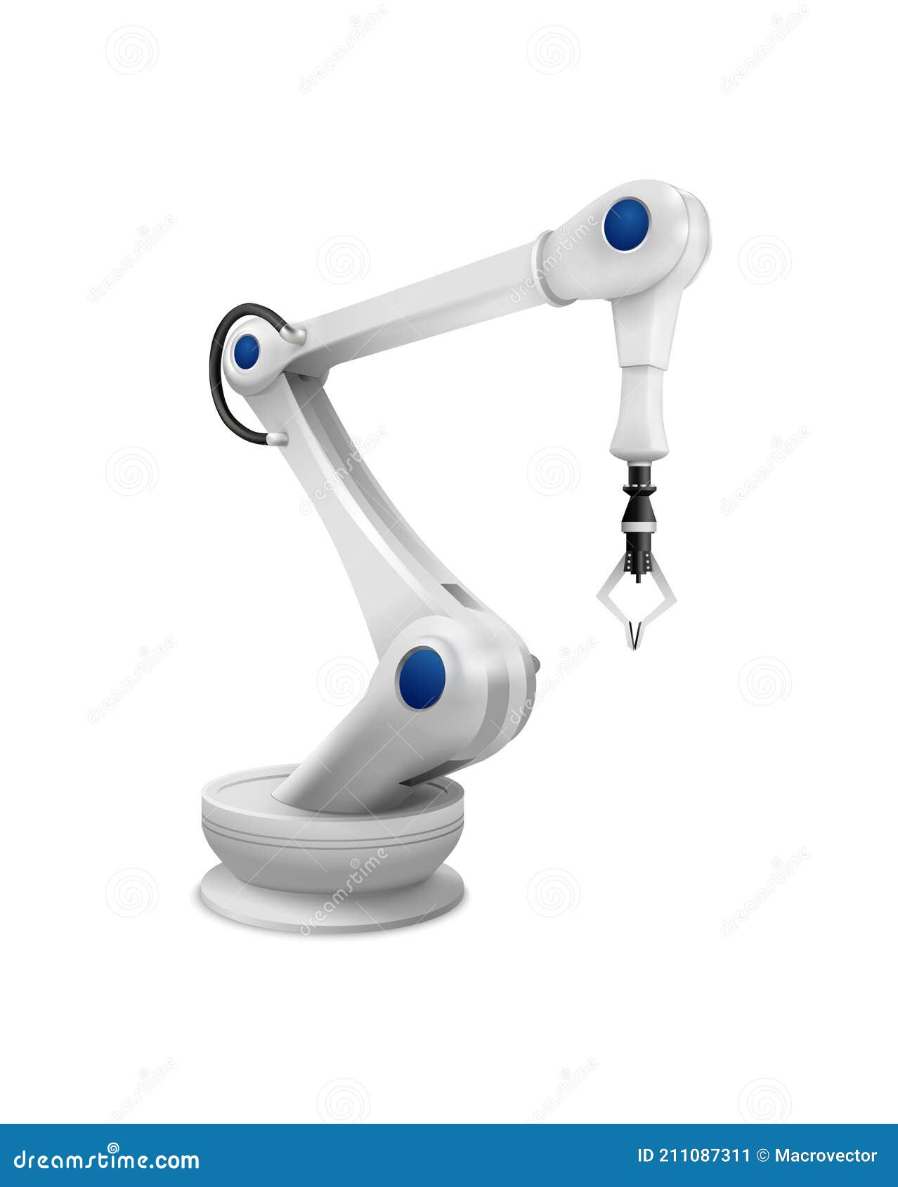 Mechanical Robotic Arm Composition Stock Vector - Illustration of ...