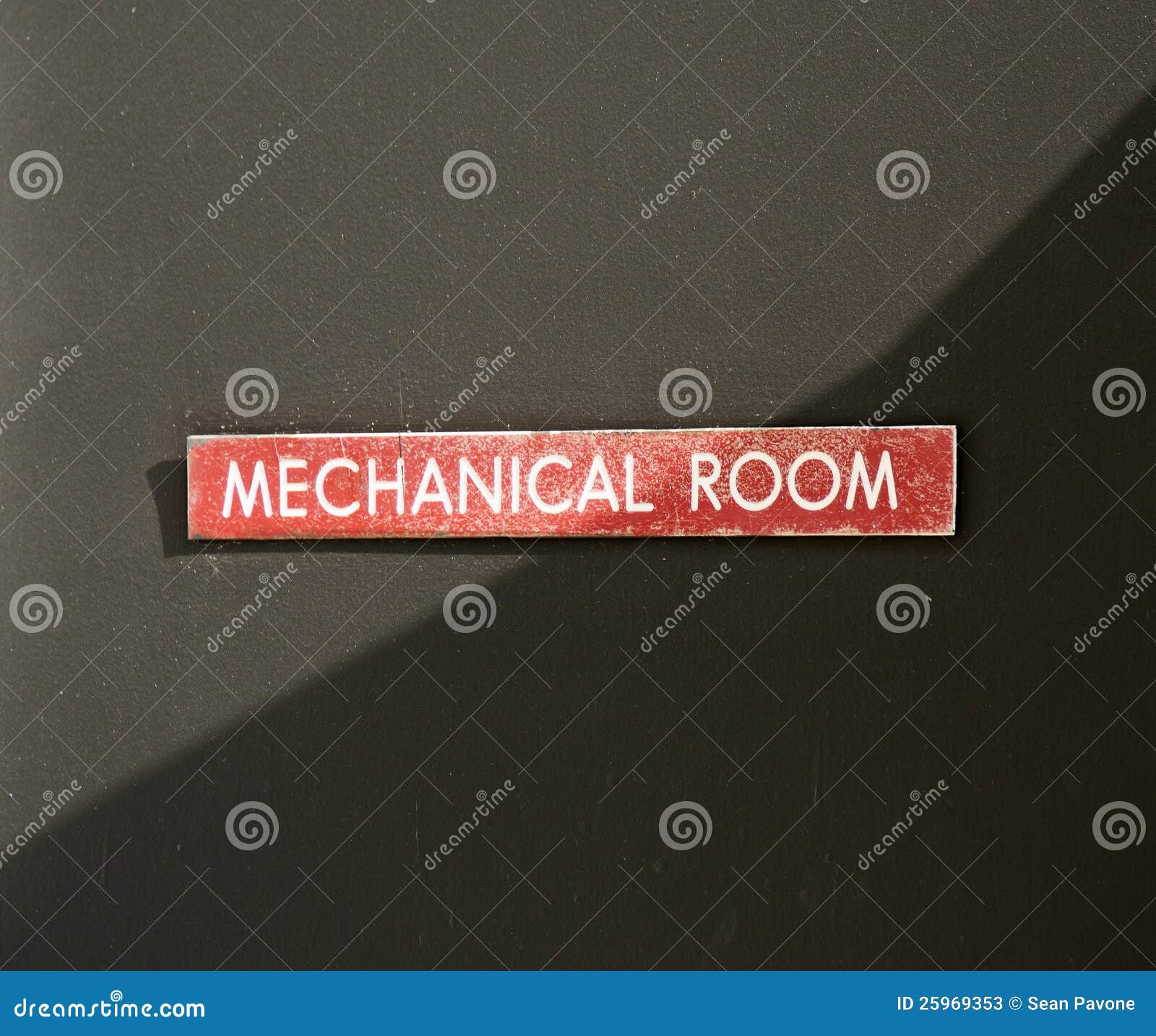 Mechanical Room Sign stock image. Image of worn, sign - 25969353