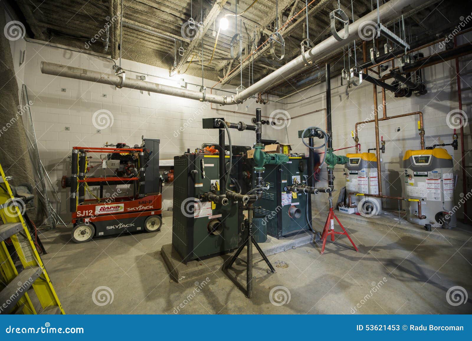 Mechanical Room - 01 editorial stock photo. Image of foundations - 53621453