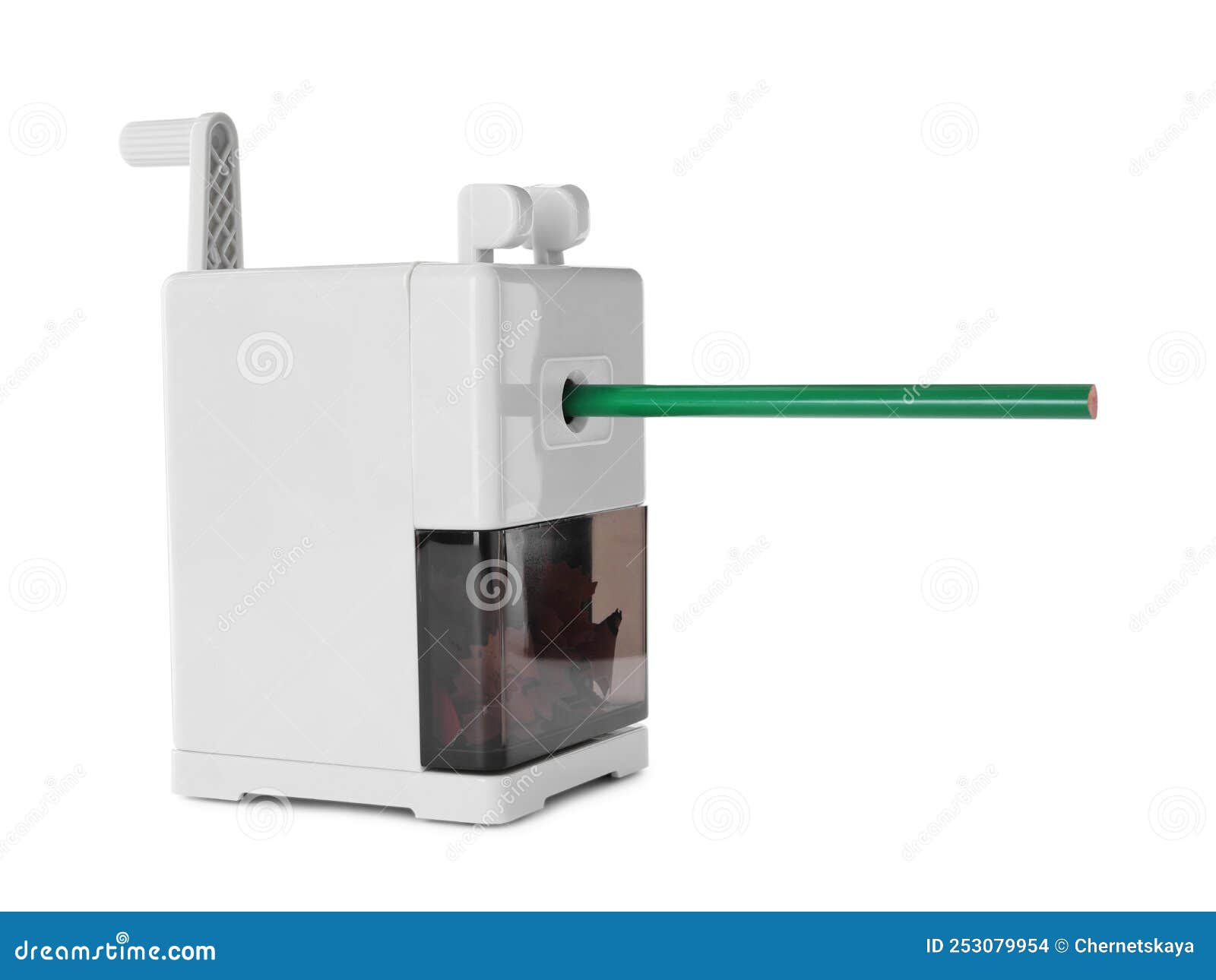Mechanical Rotary Sharpener with Pencil Isolated on White Stock Photo ...
