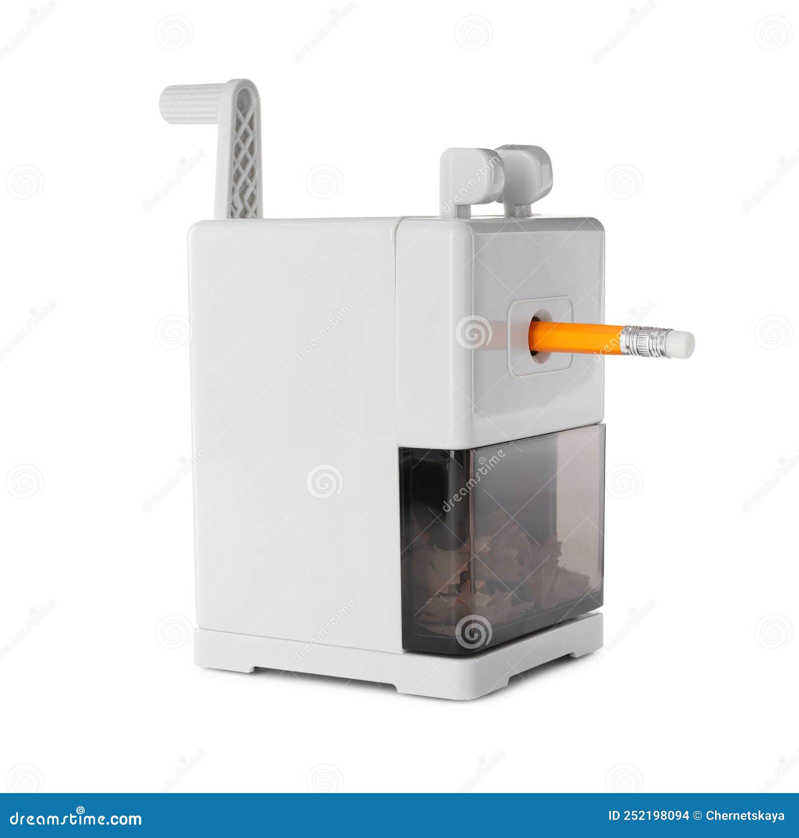 Mechanical Rotary Sharpener with Pencil Isolated on White Stock Photo ...