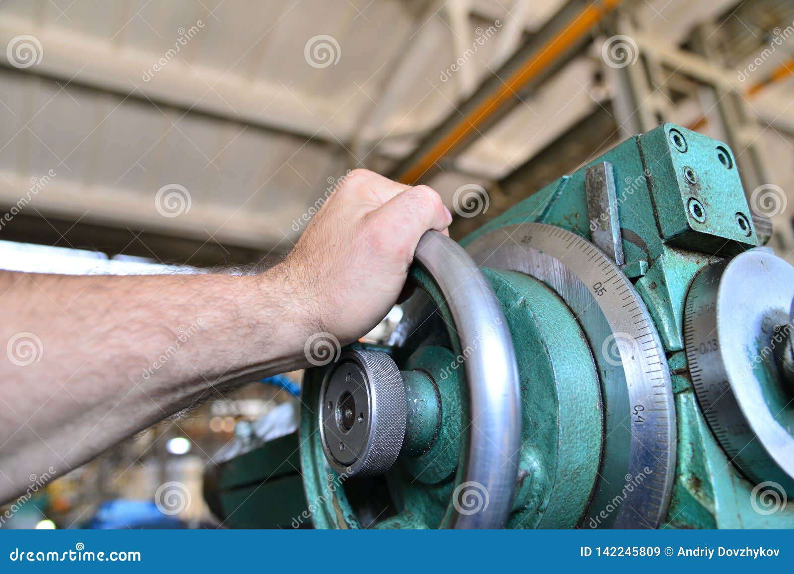 Mechanical Rotation of the Feed Worker on a Metalworking Machine Stock ...