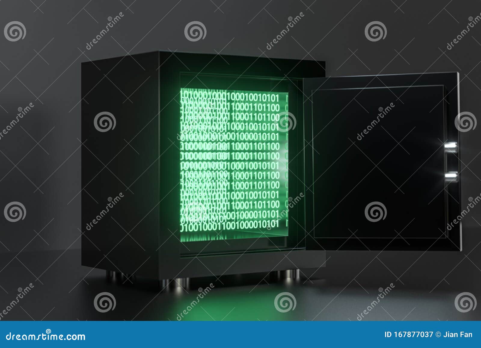 Mechanical Safe, with Digital Numbers Inside, 3d Rendering Stock ...