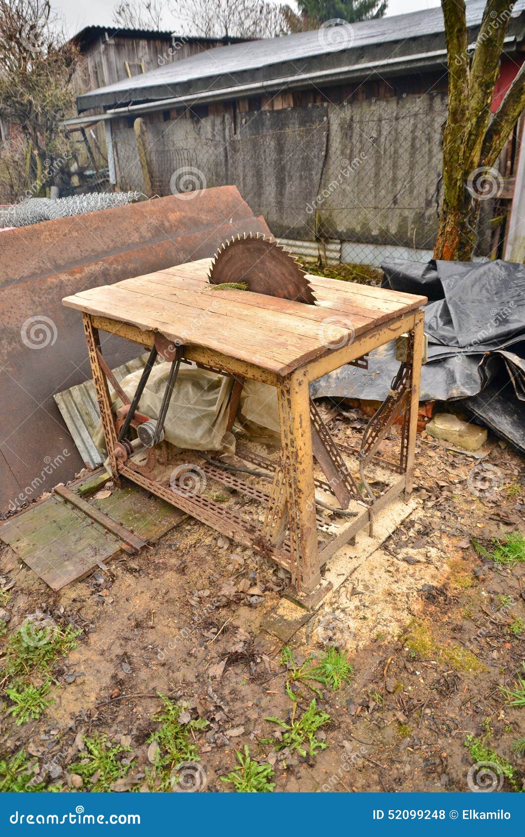 Mechanical saw stock photo. Image of blade, dangerous - 52099248