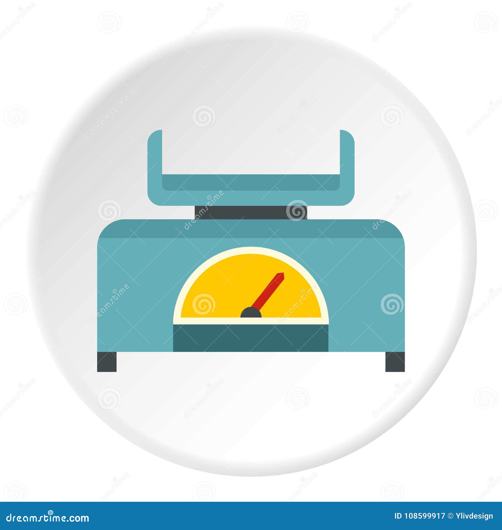 Mechanical Scales Icon Circle Stock Vector - Illustration of measure ...