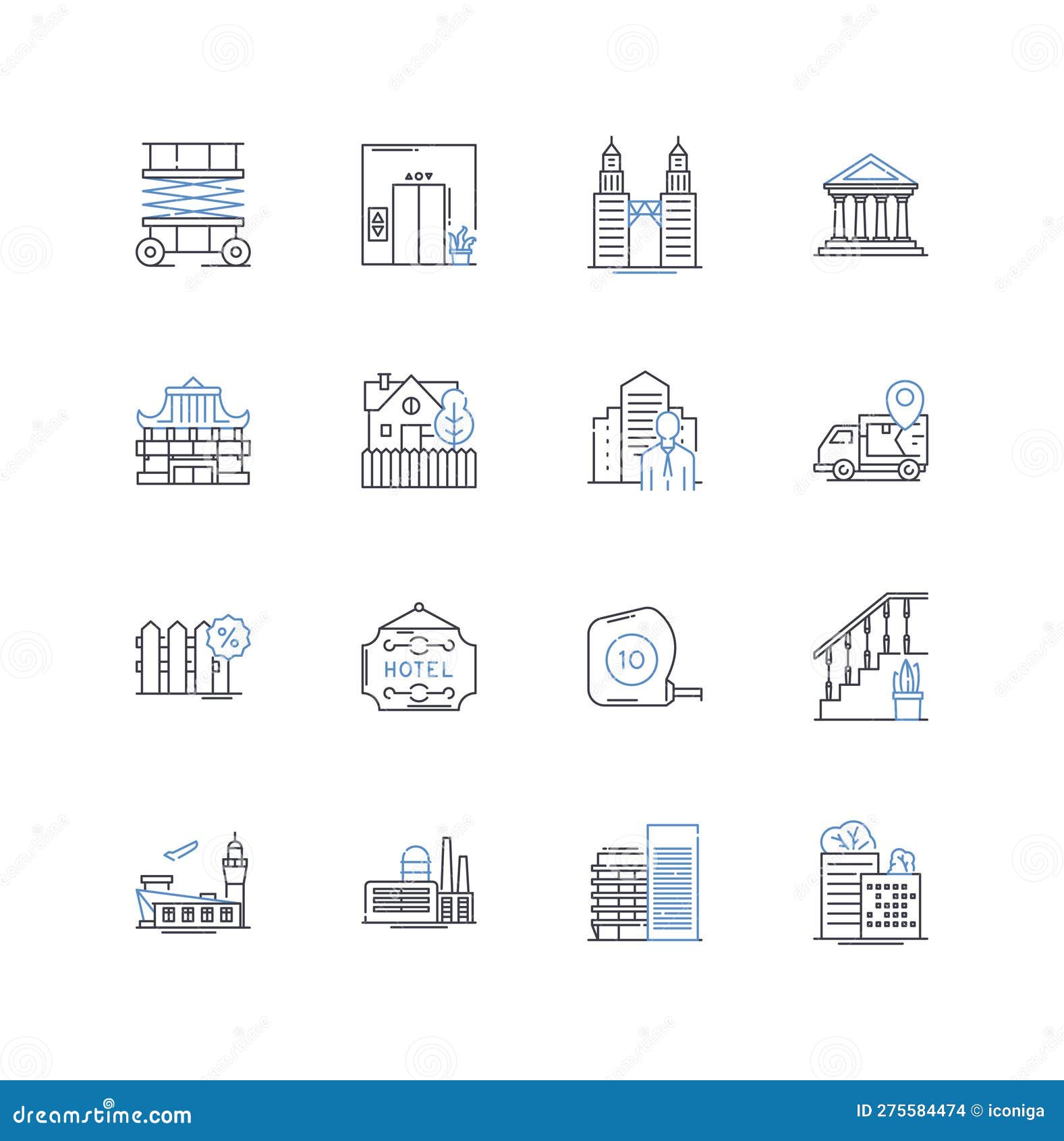Mechanical Schematics Line Icons Collection. Blueprint, Diagram ...