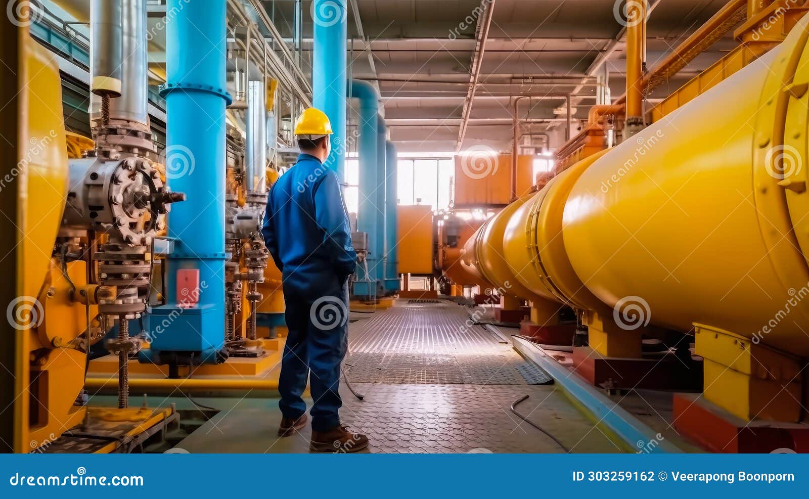 Mechanical Service Engineer Worker at Industrial with Checking ...