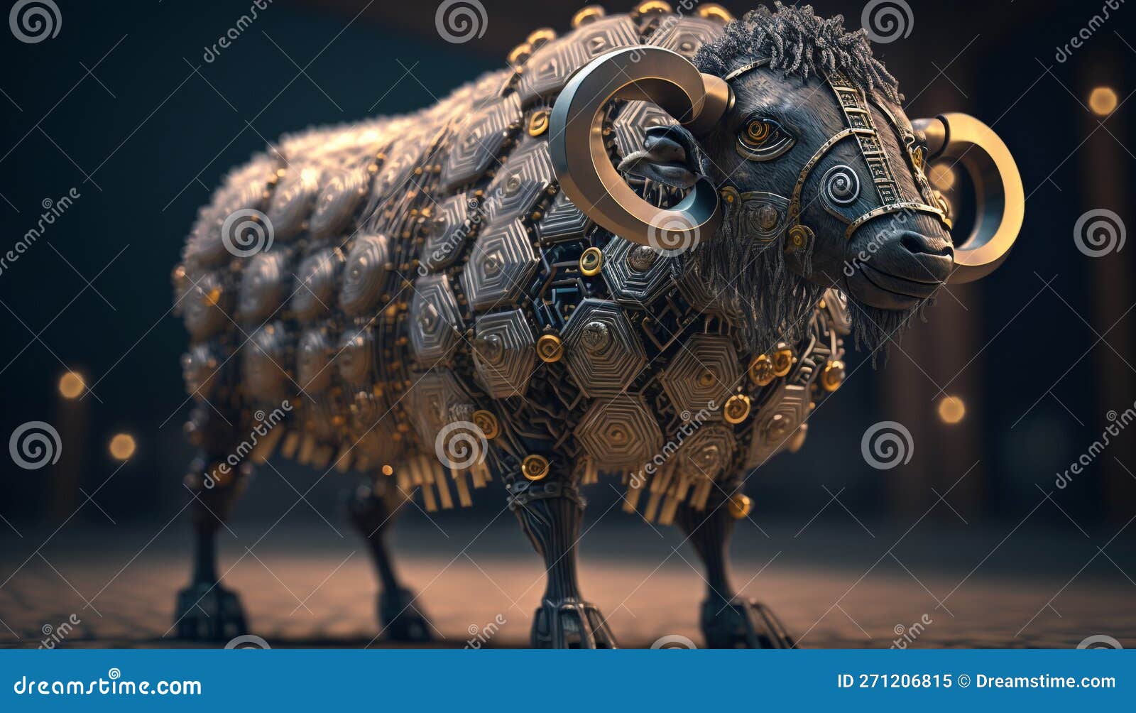 Mechanical Sheep. Armored Mechanical Sheep Stock Illustration ...